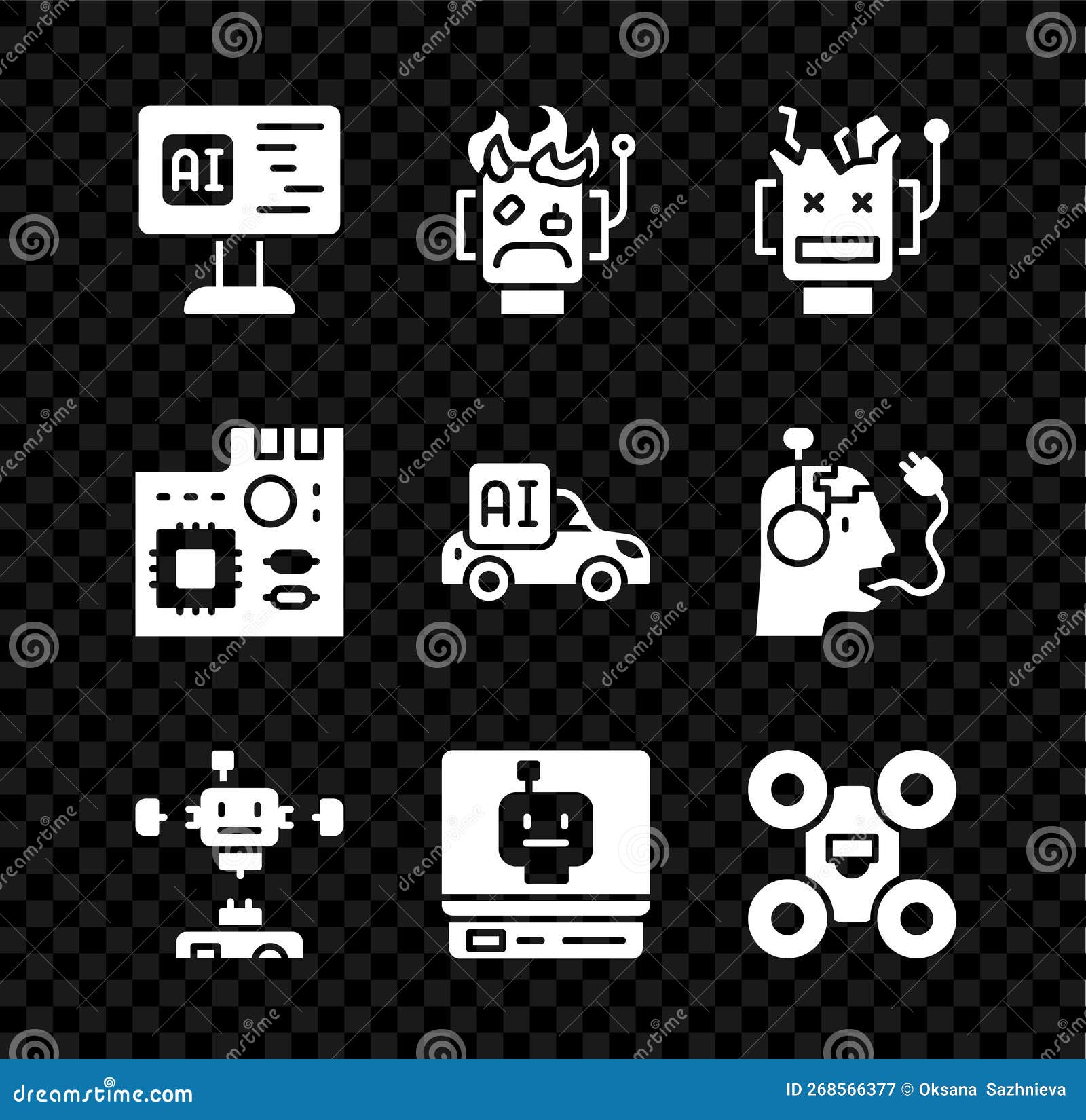 Set Software, Robot Burned Out, Broken Robot, Disassembled, Drone ... Set Software, Robot Burned Out, Broken Robot, Disassembled, Drone ...