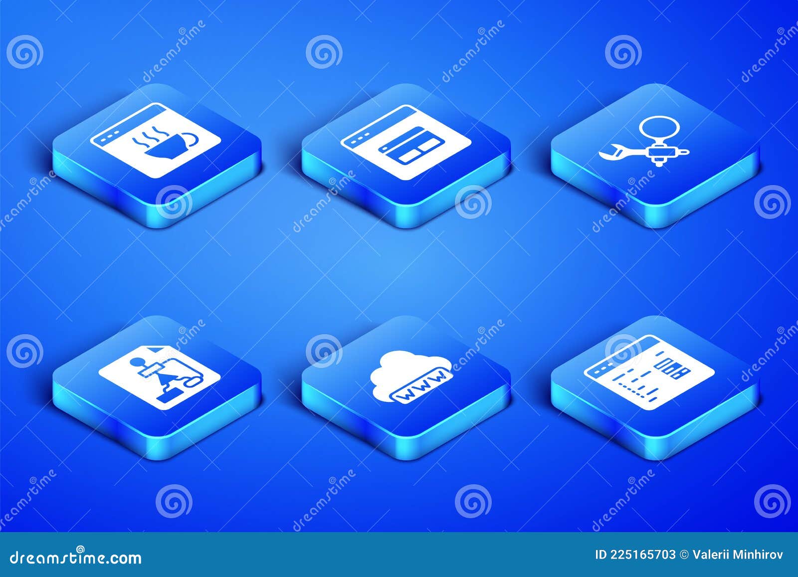 Set Software, Web Development, Flowchart, Search Engine and Debugging Icon. Vector Stock Vector ...
