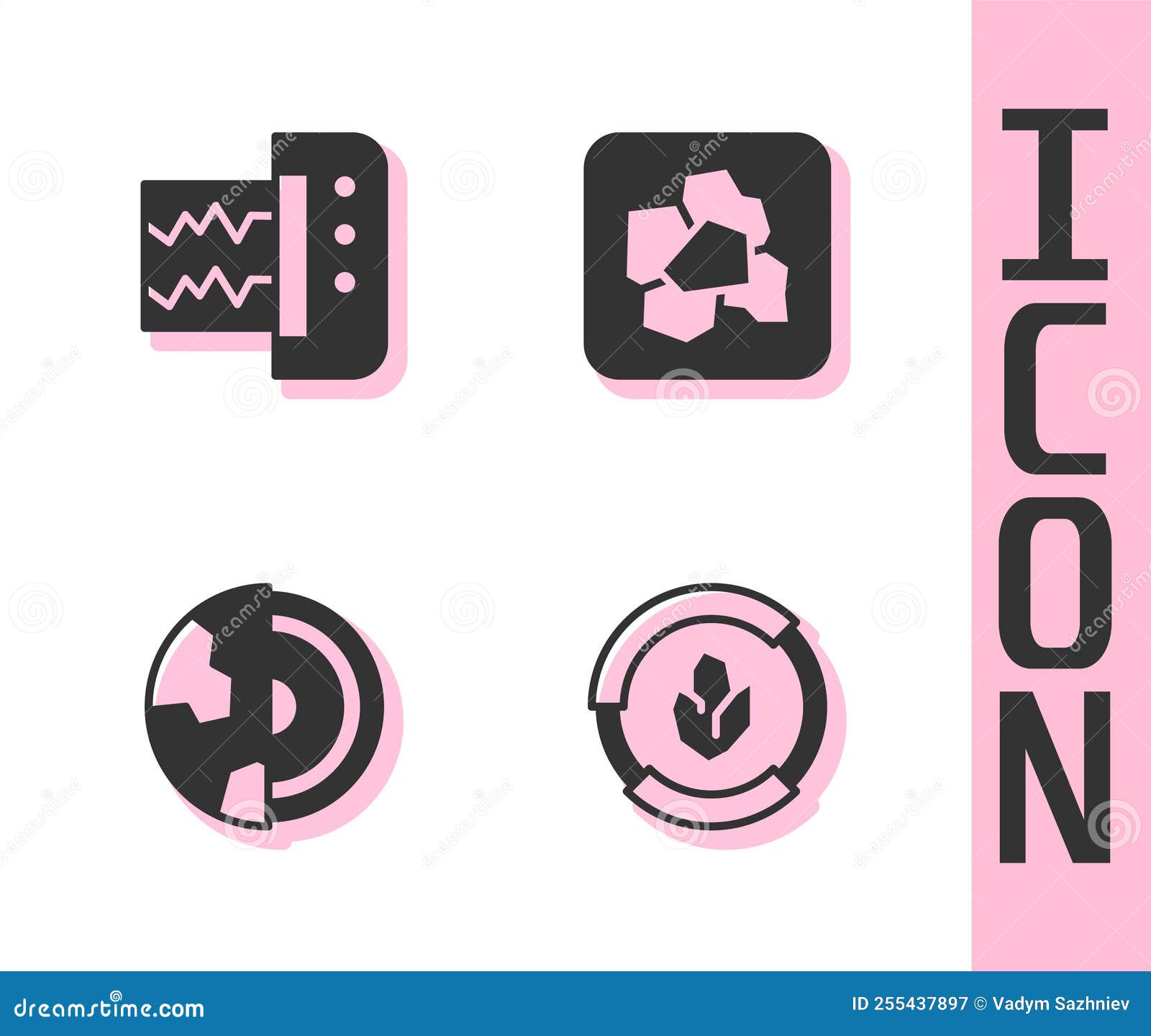 Set Soil Analysis, Seismograph, Earth Core Structure Crust and Gold ...