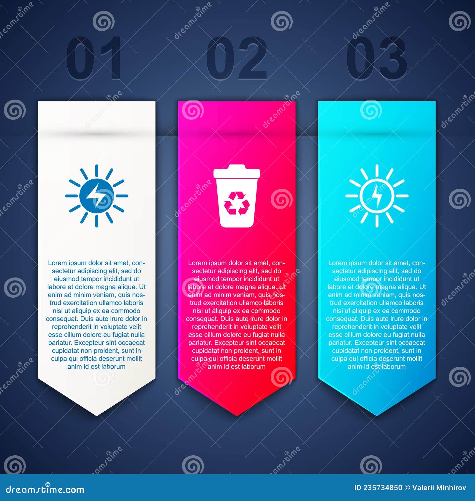 Set Solar Energy Panel, Recycle Bin with Recycle and . Business ...