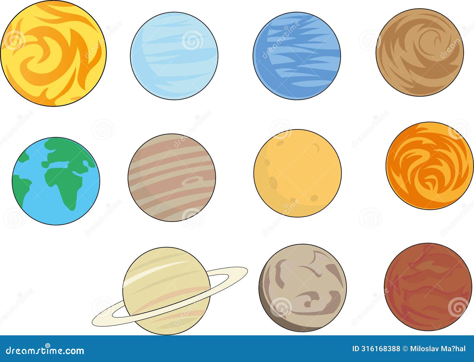 Set of Solar System Planets Icons. Stock Photo - Illustration of solar ... Set of Solar System Planets Icons. Stock Photo - Illustration of solar ...