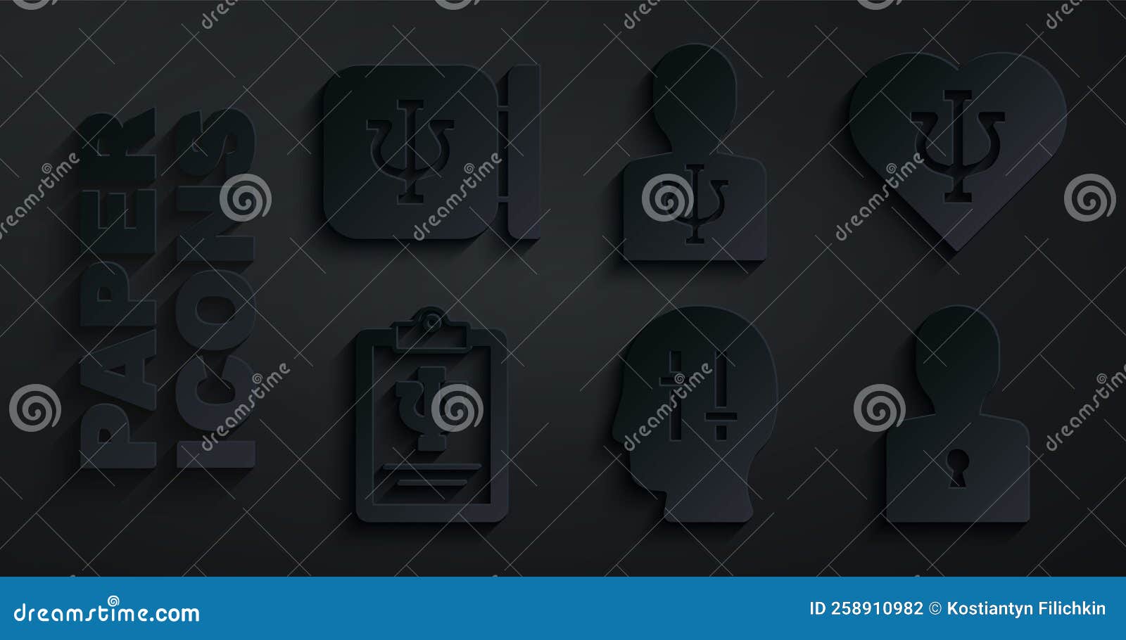 Set Solution To the Problem, Psychology, Psi, and Icon. Vector Stock ...