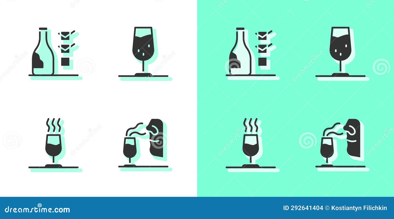 Set Sommelier, Bottle of Wine, Wine Tasting, Degustation and Glass Icon ...