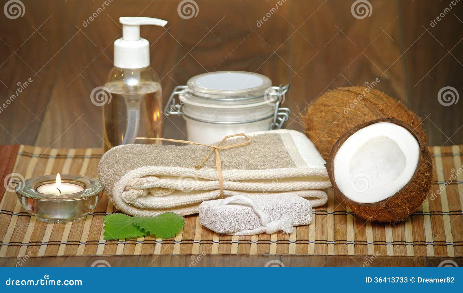 Set For Spa With Natural Ingredients Body Massage Stock Image Image Of Therapy Bathroom
