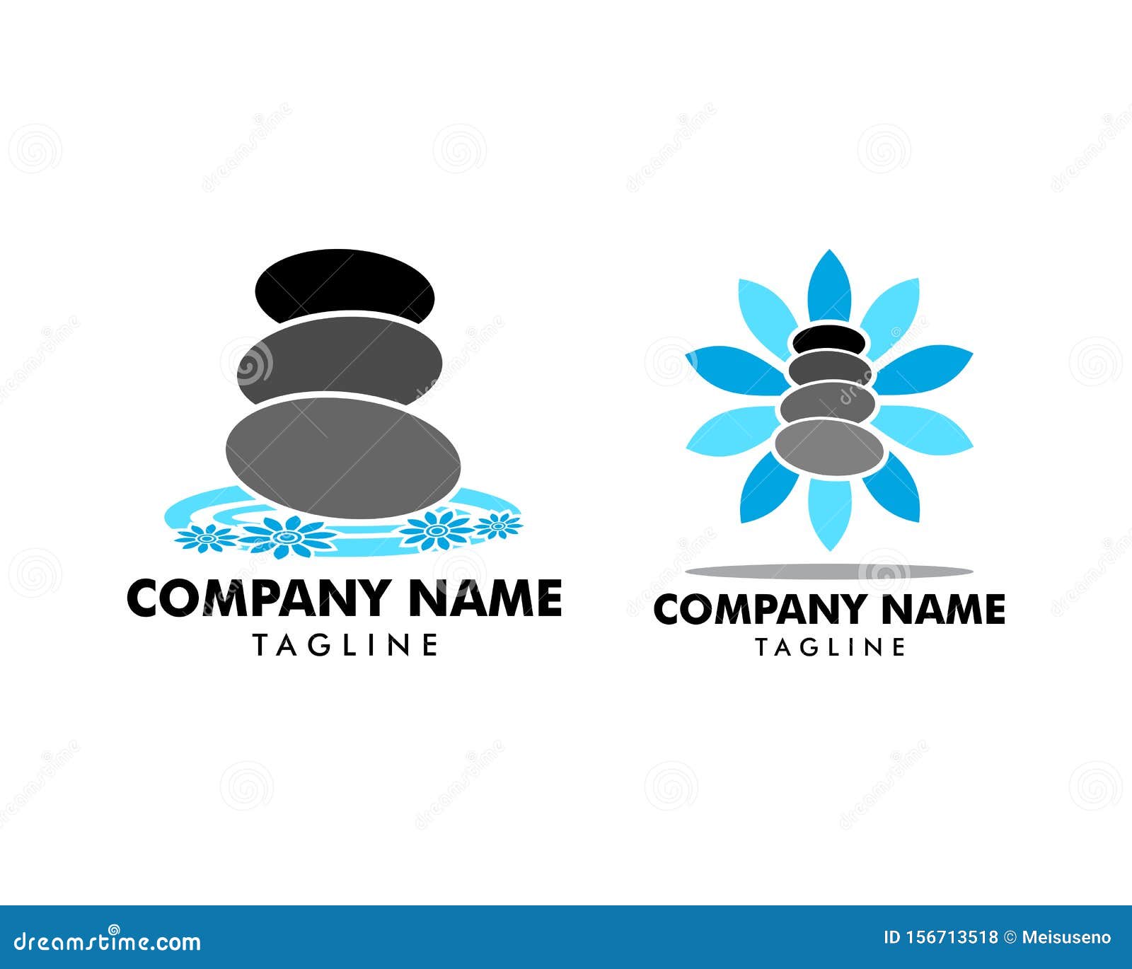 Set of Spa Stone Logo Template Vector Illustration Stock Vector ...