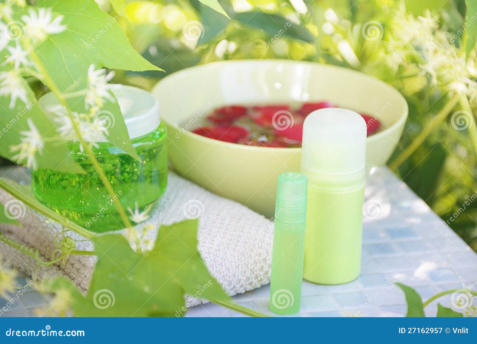 Set for Spa in Summer Garden Stock Image - Image of relaxation, nature ...