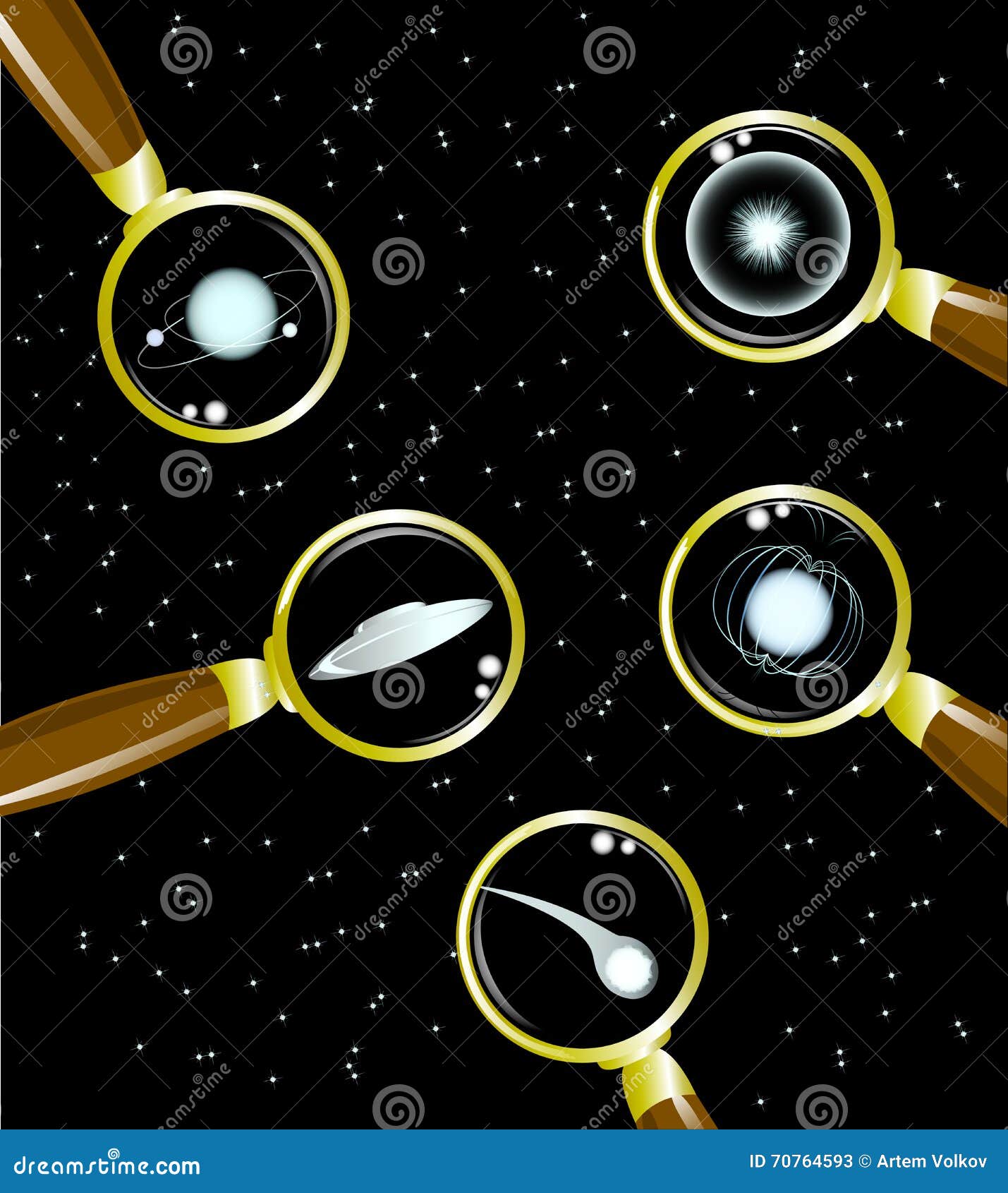 Set of Space Objects. EPS10 Vector Illustration Stock Vector ...