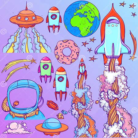 Set the Spacecraft. Different Types of Shuttles and Flying Saucers ...