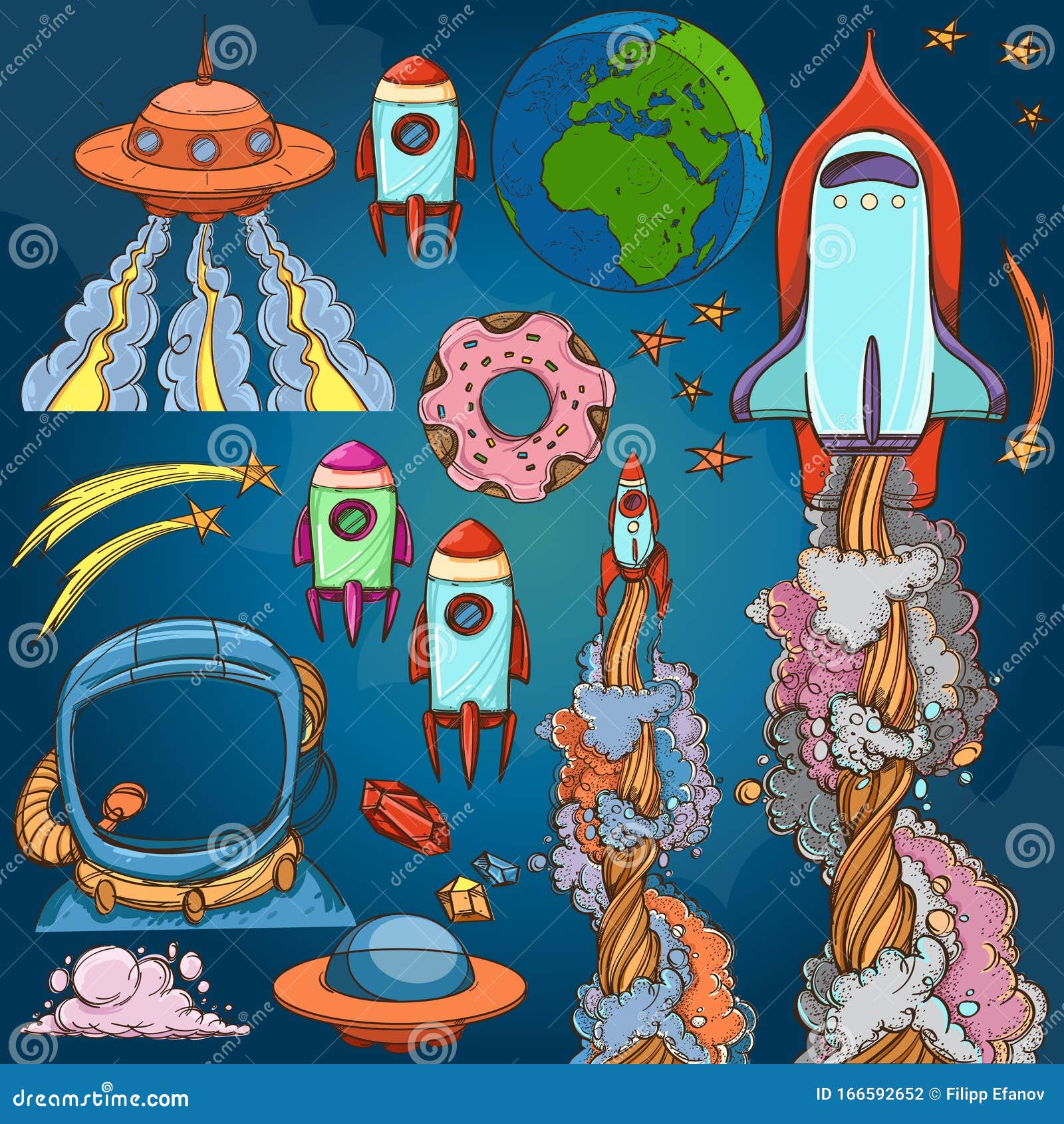 Set the Spacecraft. Different Types of Shuttles and Flying Saucers ...