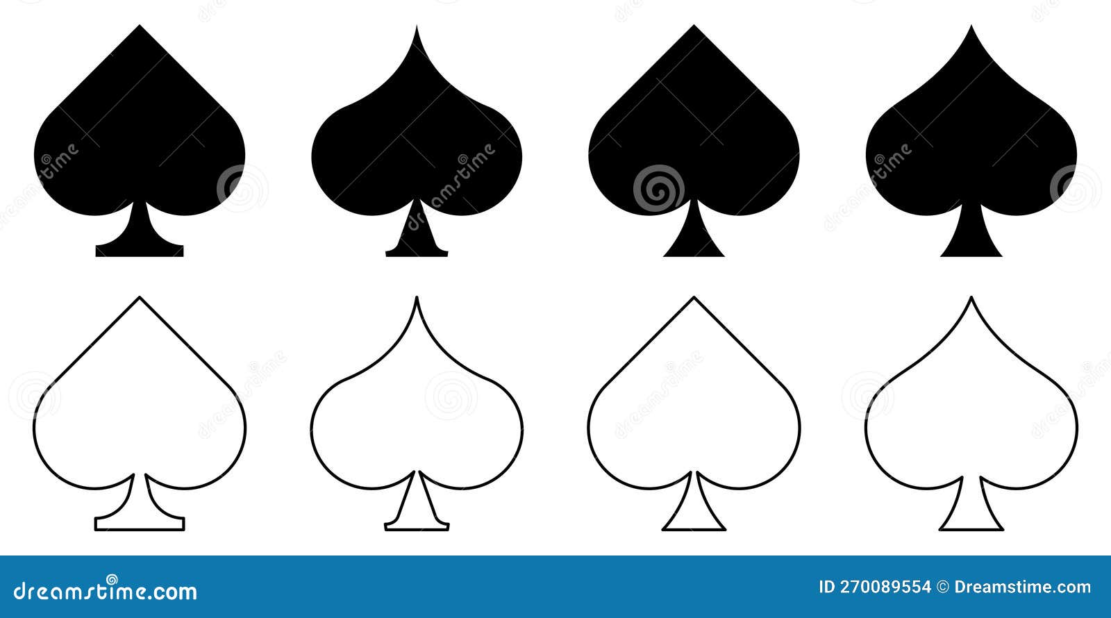 Set of spades icons stock vector. Illustration of jack - 270089554