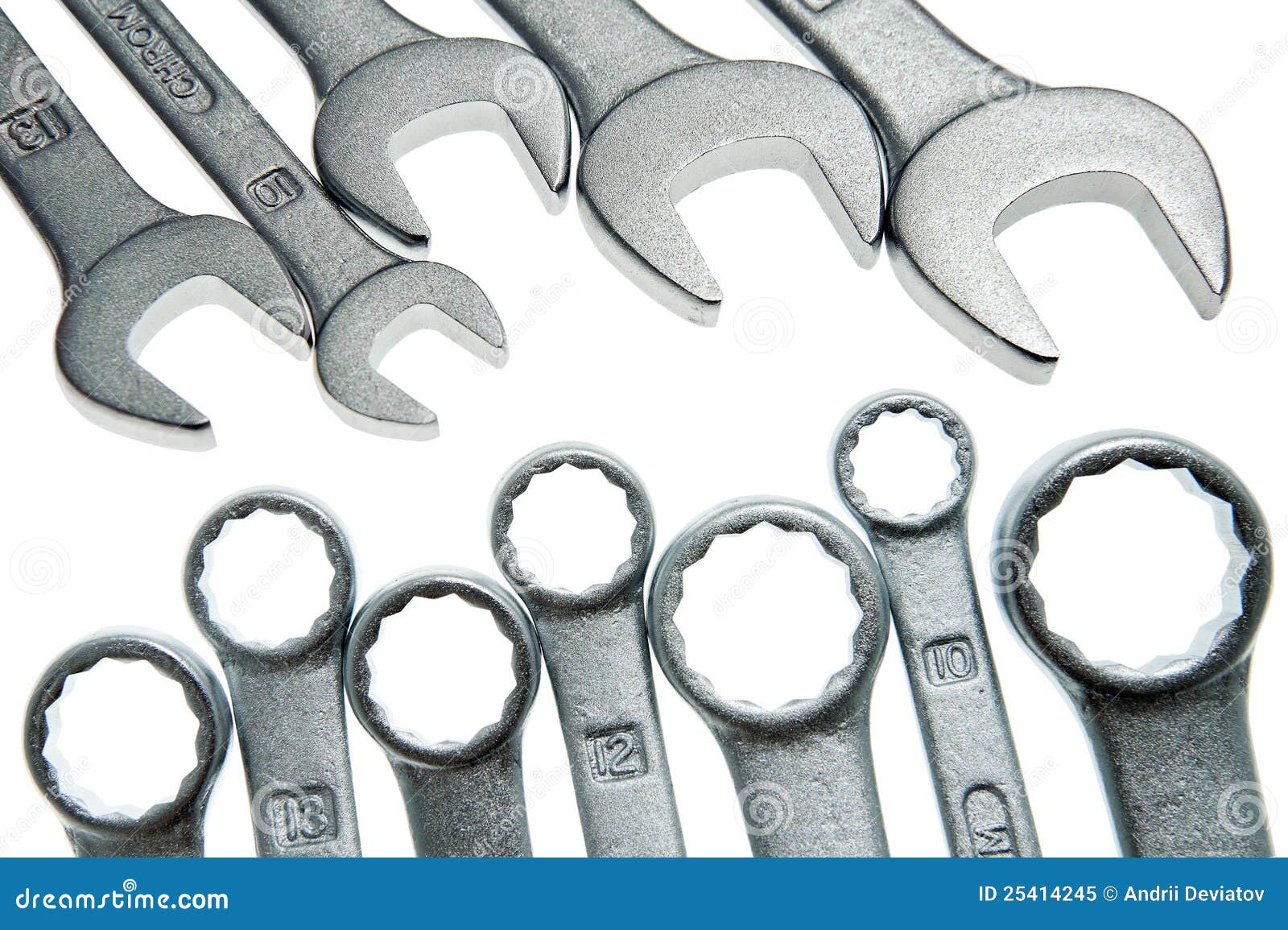 Set of spanners. isolated stock image. Image of routine - 25414245