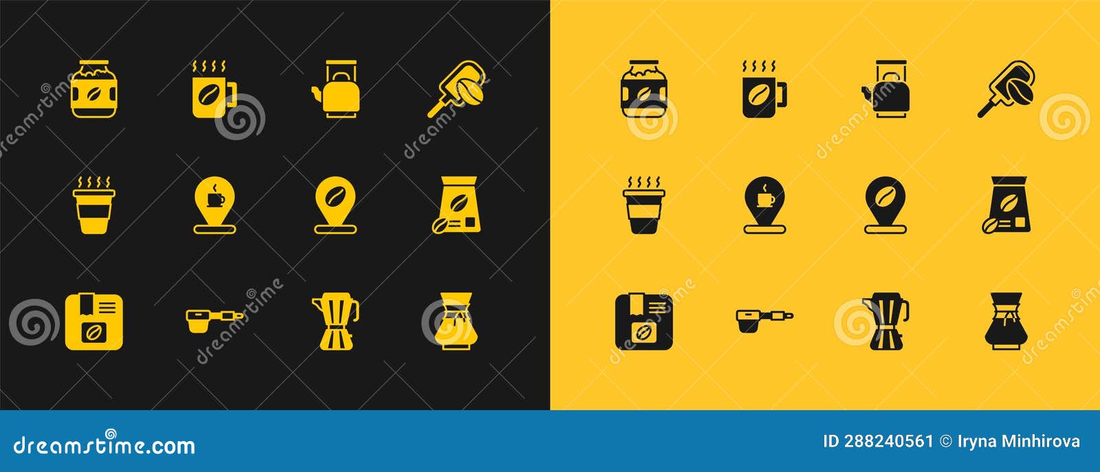 Set Spatula with Coffee Grain, Coffee Filter Holder, Location Bean ...