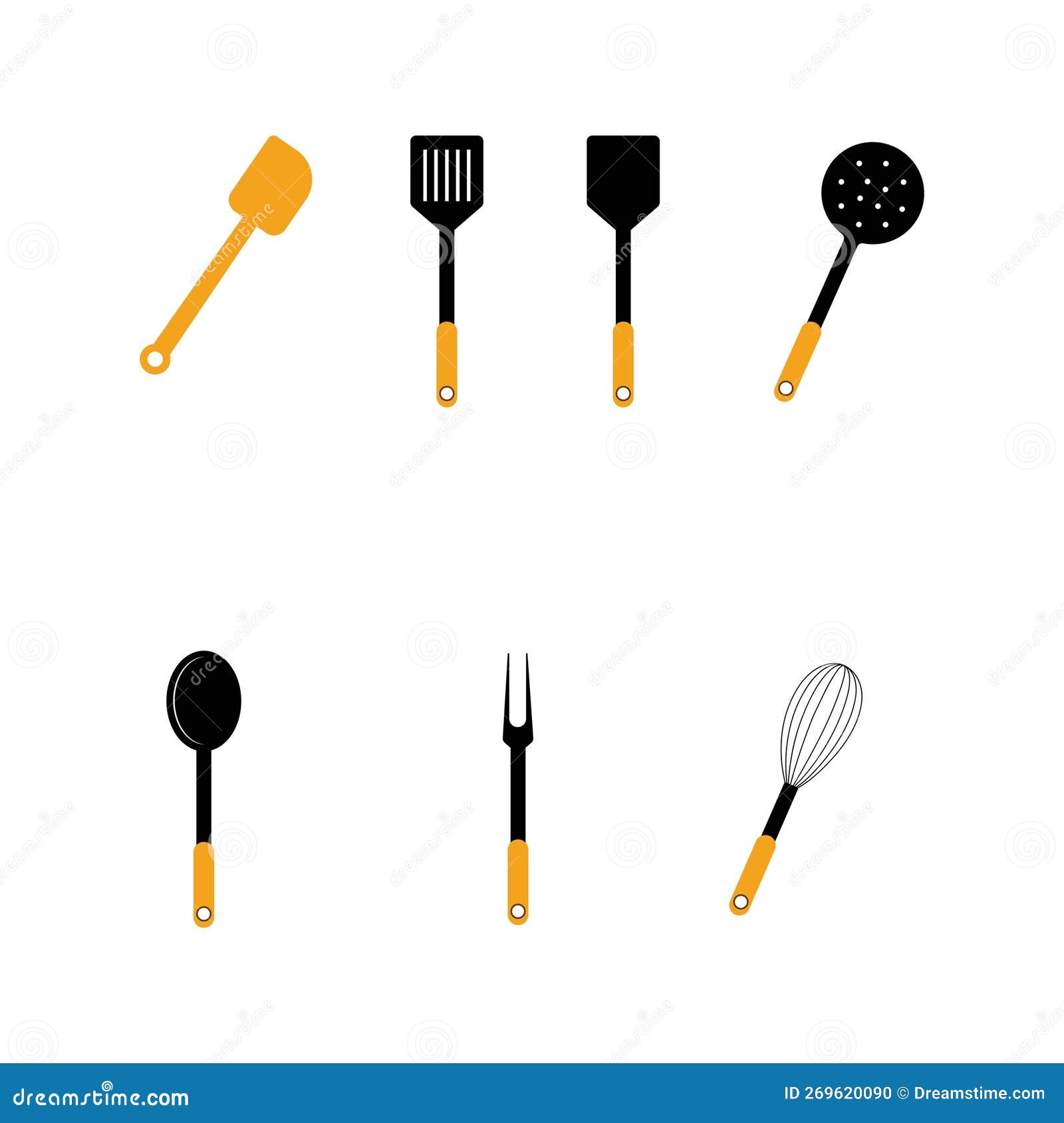 Set of Spatula Icon Logo Free Vector Stock Vector - Illustration of ...