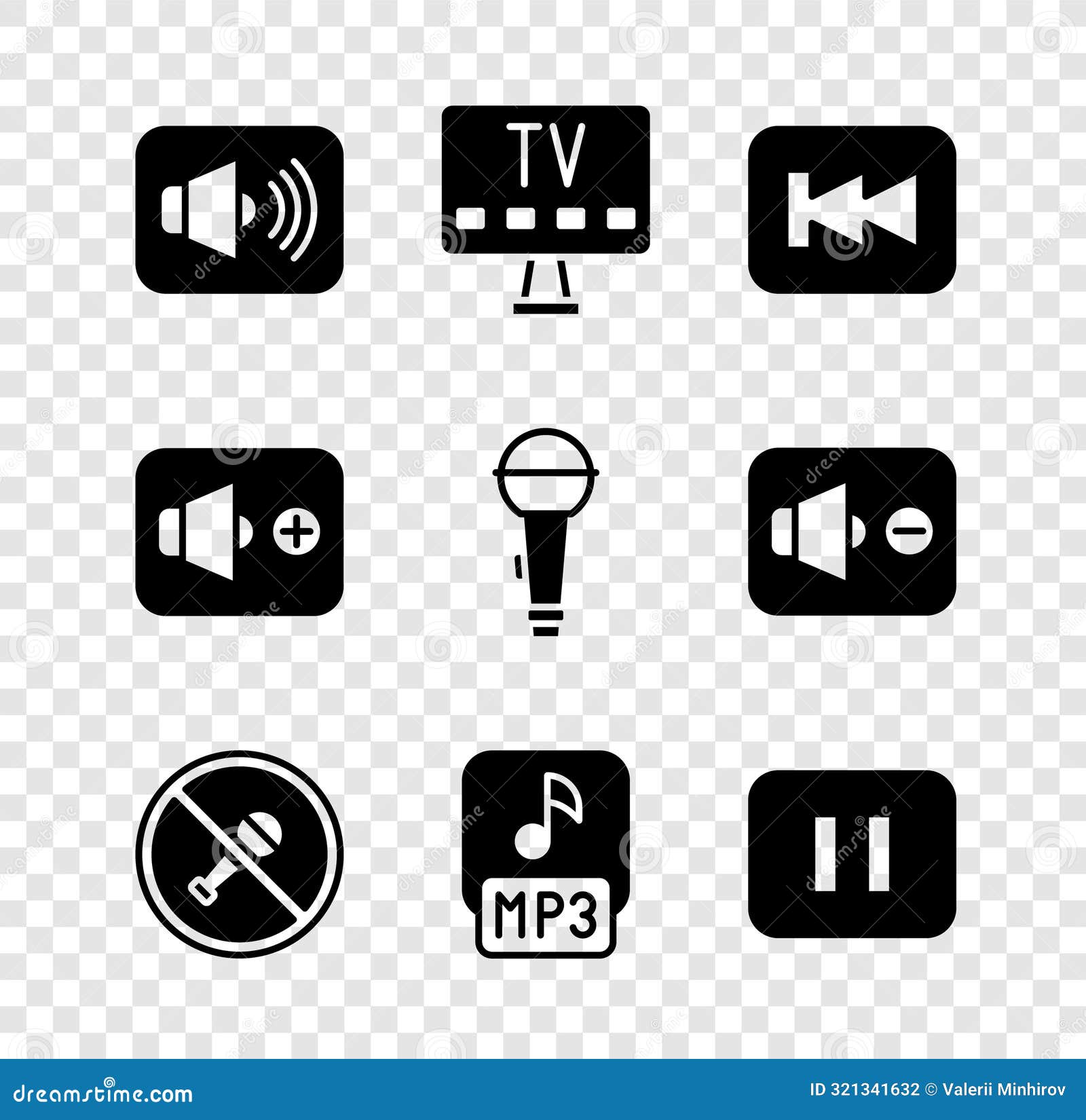 Set Speaker Volume, Smart Tv, Rewind Button, Mute Microphone, MP3 File ...
