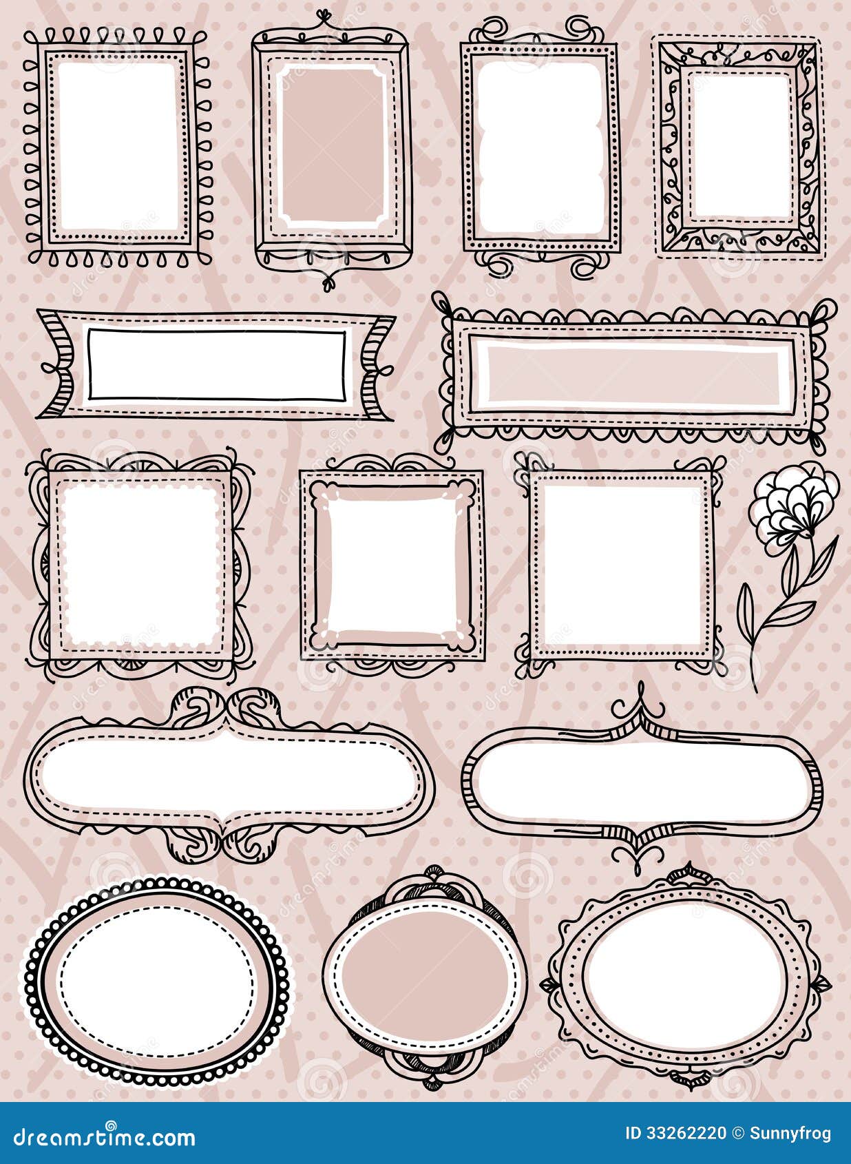 Set of Special Hand Draw Labels and Banners Stock Vector - Illustration ...