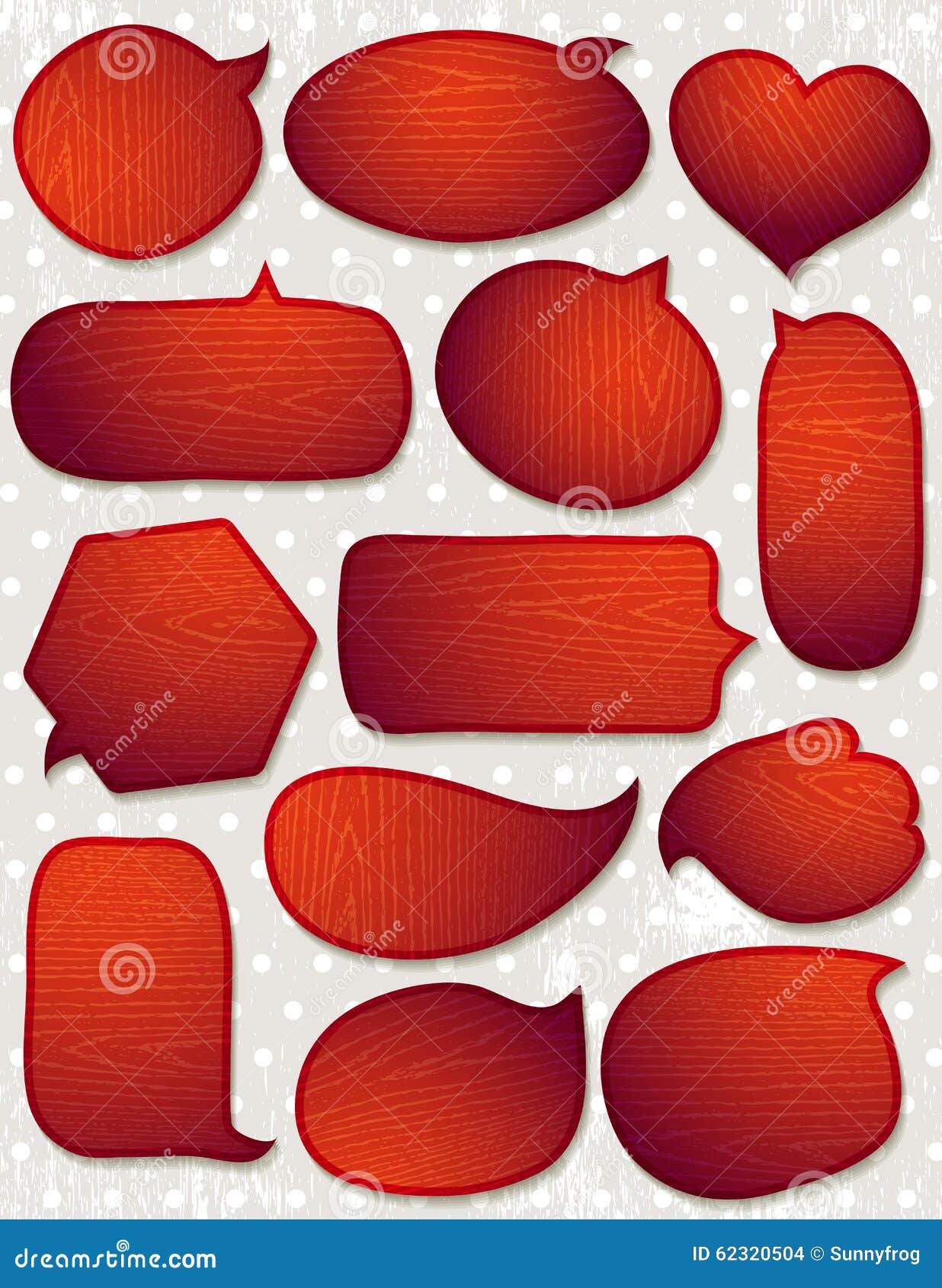 Set of Special Red Wooden Labels and Bubble, Vector Stock Vector ...