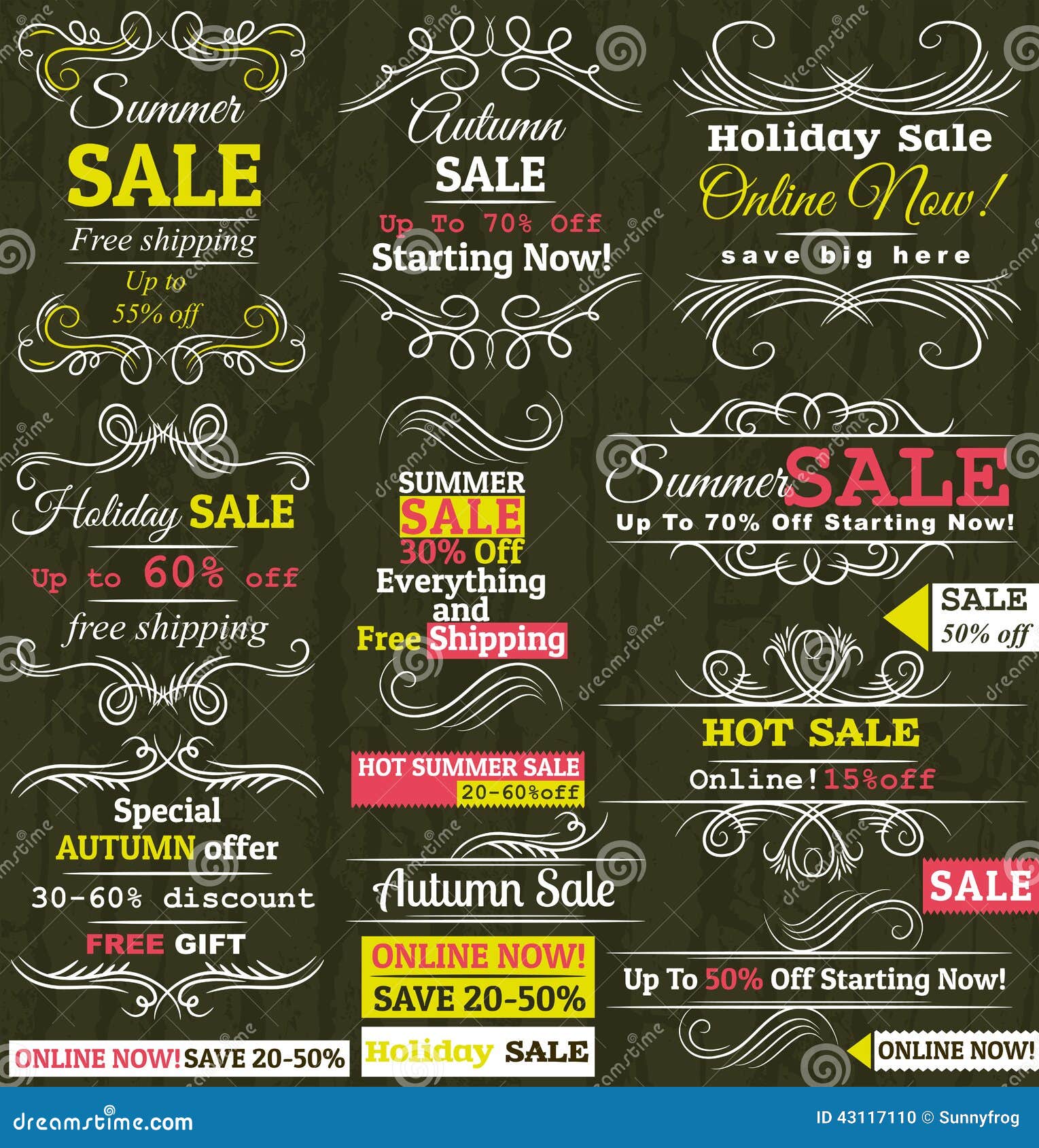 Set of Special Sale Offer Labels and Banners Stock Vector ...