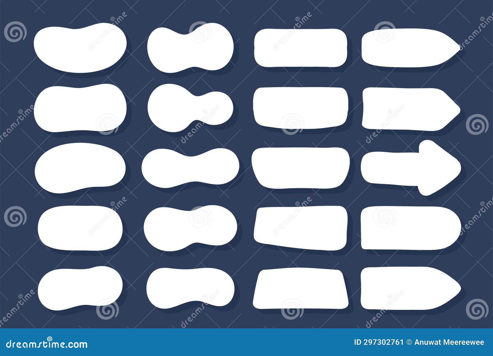 Set of Speech Bubble Boxes Vectors for Dialogs. Cartoon Dialogue ...