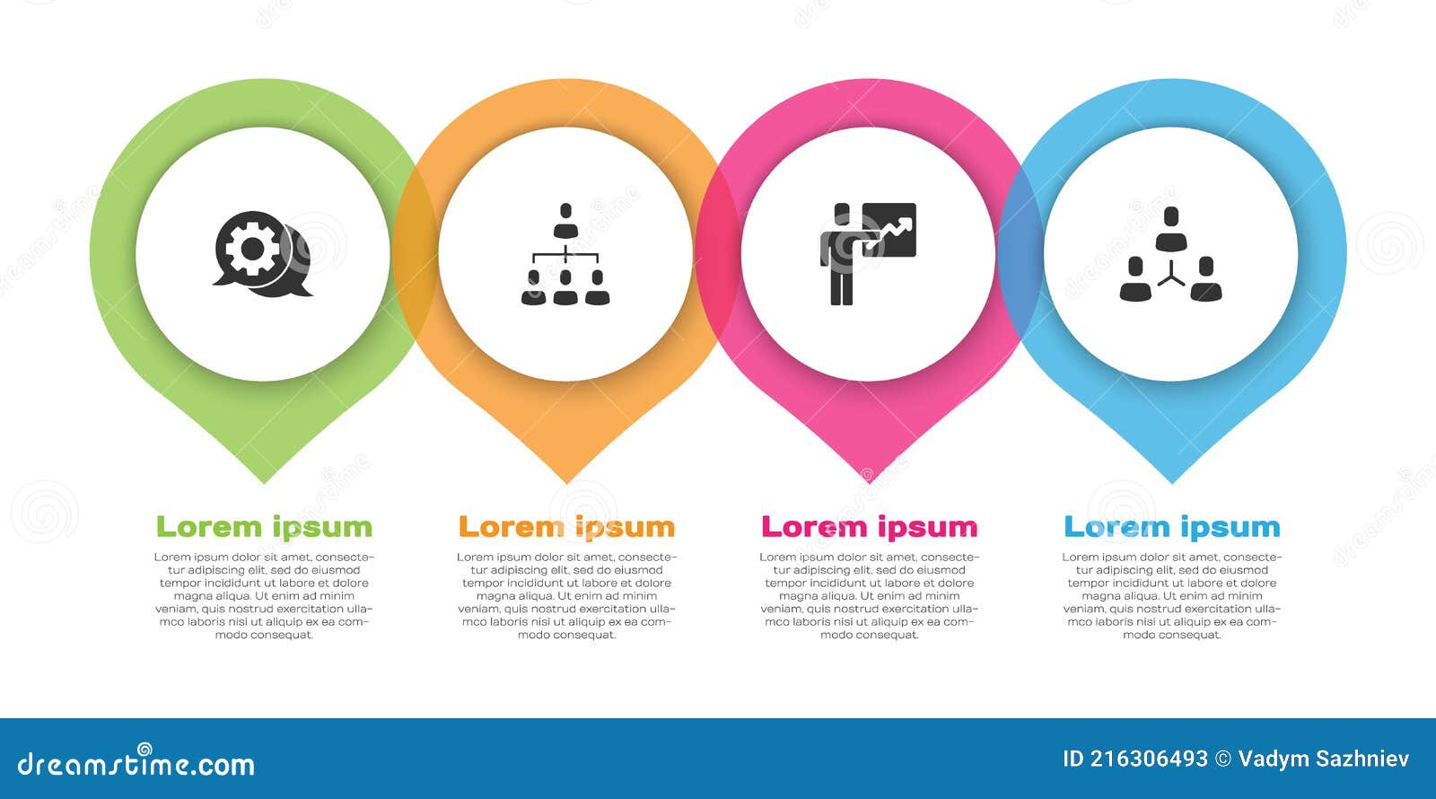 Set Speech Bubble Chat, Hierarchy Organogram Chart, Team Leader and ...