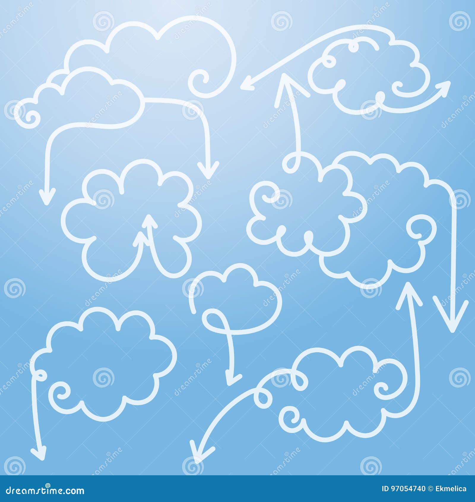 Set of Speech Bubbles with Arrows Stock Vector - Illustration of ...