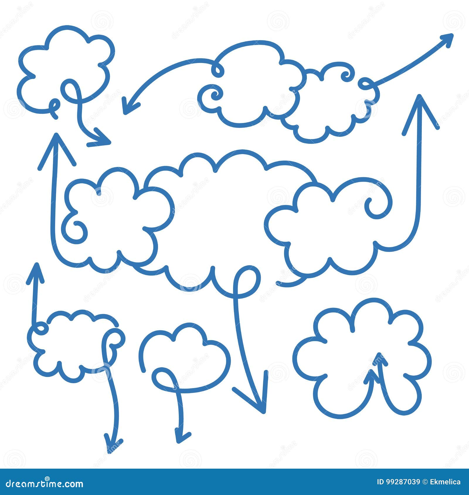 Set of Speech Bubbles with Arrows Stock Vector - Illustration of ...