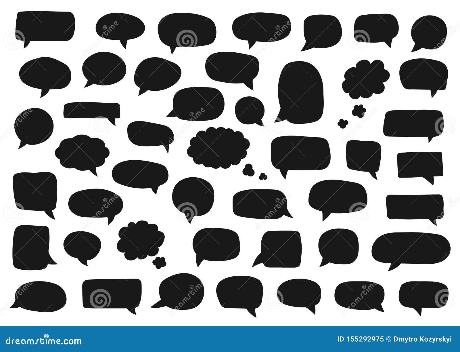Set of Speech Bubbles. Blank Retro Empty Comic Bubbles. Stickers ...