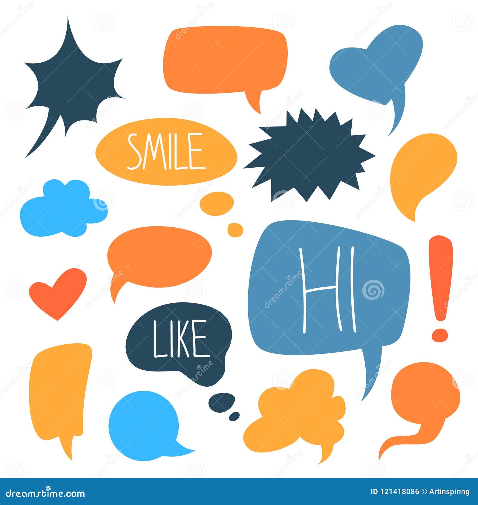 Set of speech bubbles stock vector. Illustration of modern - 121418086 Set of speech bubbles stock vector. Illustration of modern - 121418086