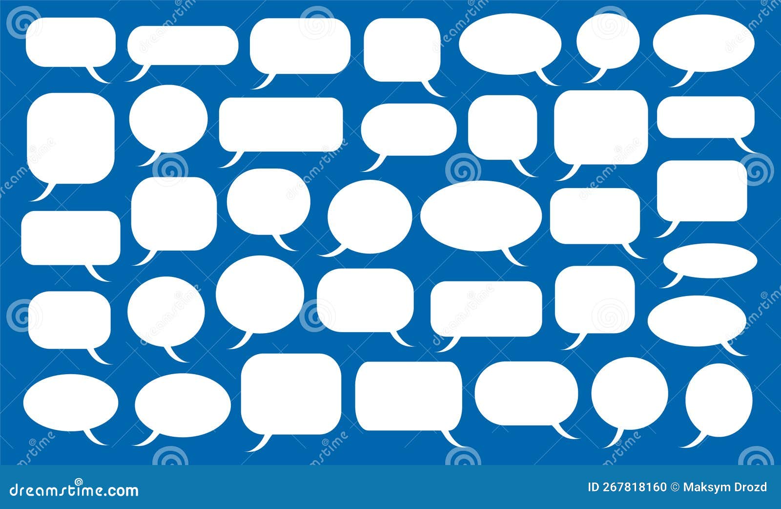 Set of Speech Bubbles. Speak Bubble Text, Cartoon Chatting Box, Message ... Set of Speech Bubbles. Speak Bubble Text, Cartoon Chatting Box, Message ...