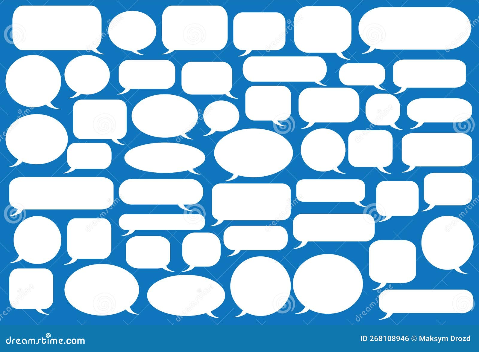 Set of Speech Bubbles. Speak Bubble Text, Cartoon Chatting Box, Message ... Set of Speech Bubbles. Speak Bubble Text, Cartoon Chatting Box, Message ...