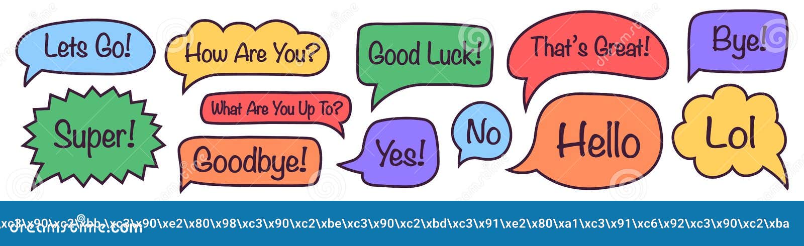 Set of Speech Bubbles. Talk Bubbles Isolated on White Background. Comic ...