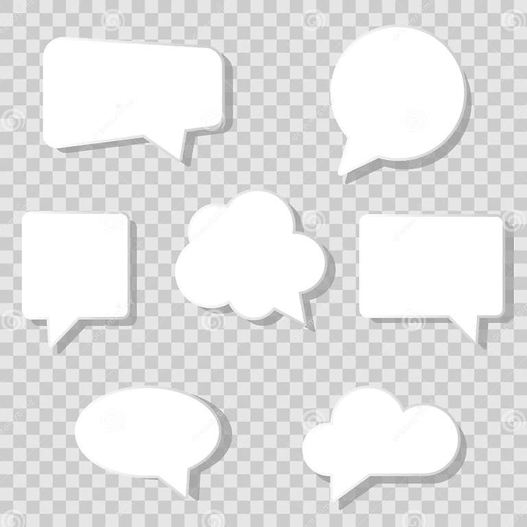 Set of Speech Bubbles Vector Illustration Stock Illustration - Illustration of overlap ...