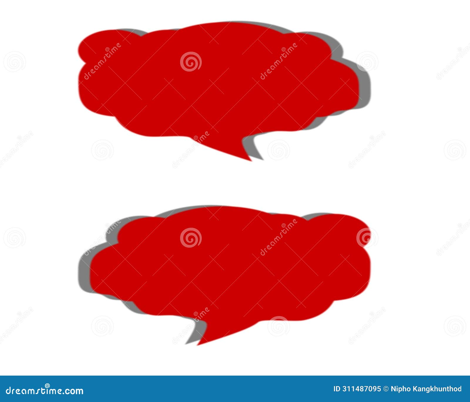 Set of Speech Message Bubbles, Chat Boxes, Message Boxes Cartoon Sketch ...