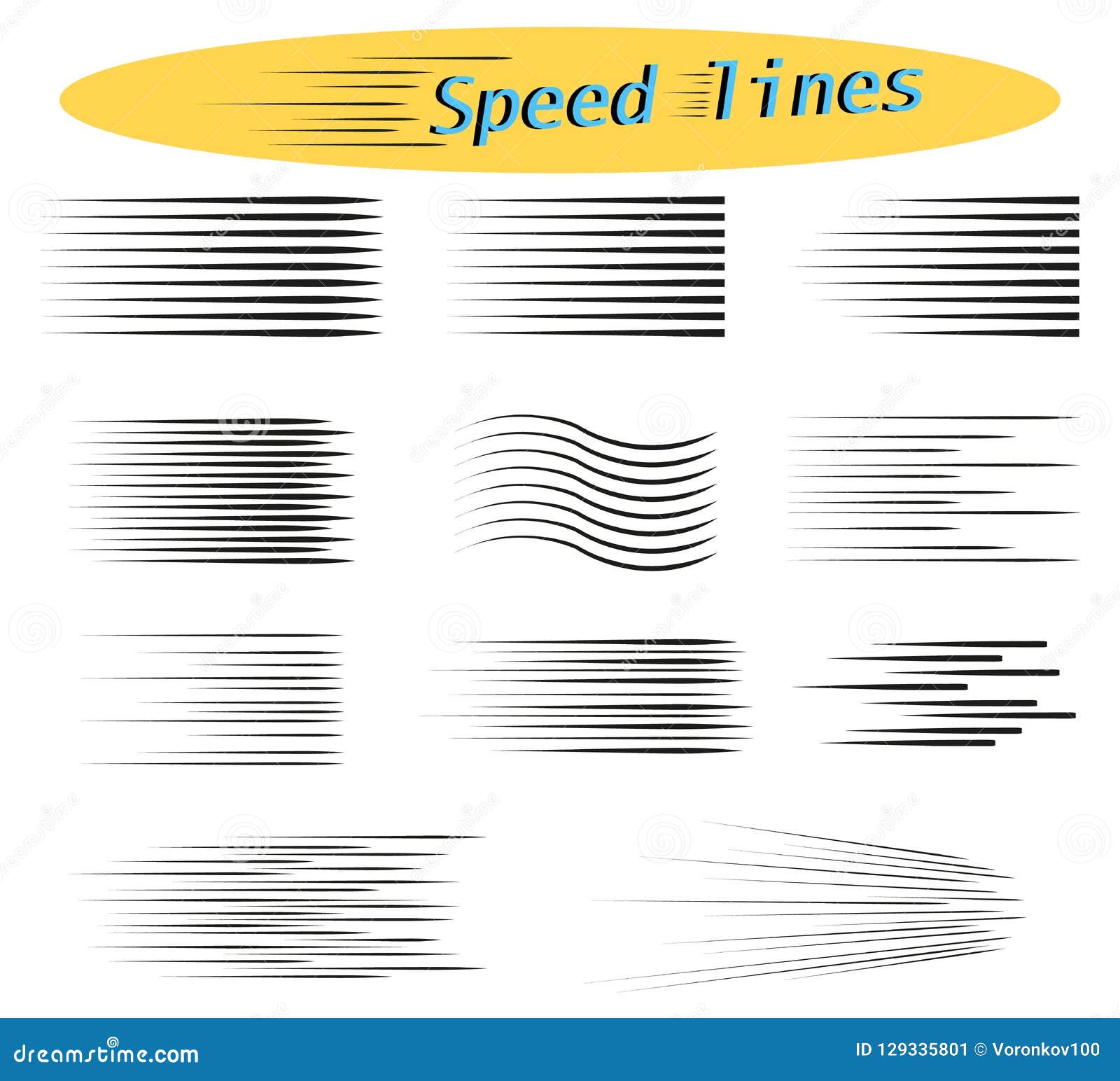 Speed Lines Vector Templates With Stick Figures In Various Poses , Dark ...