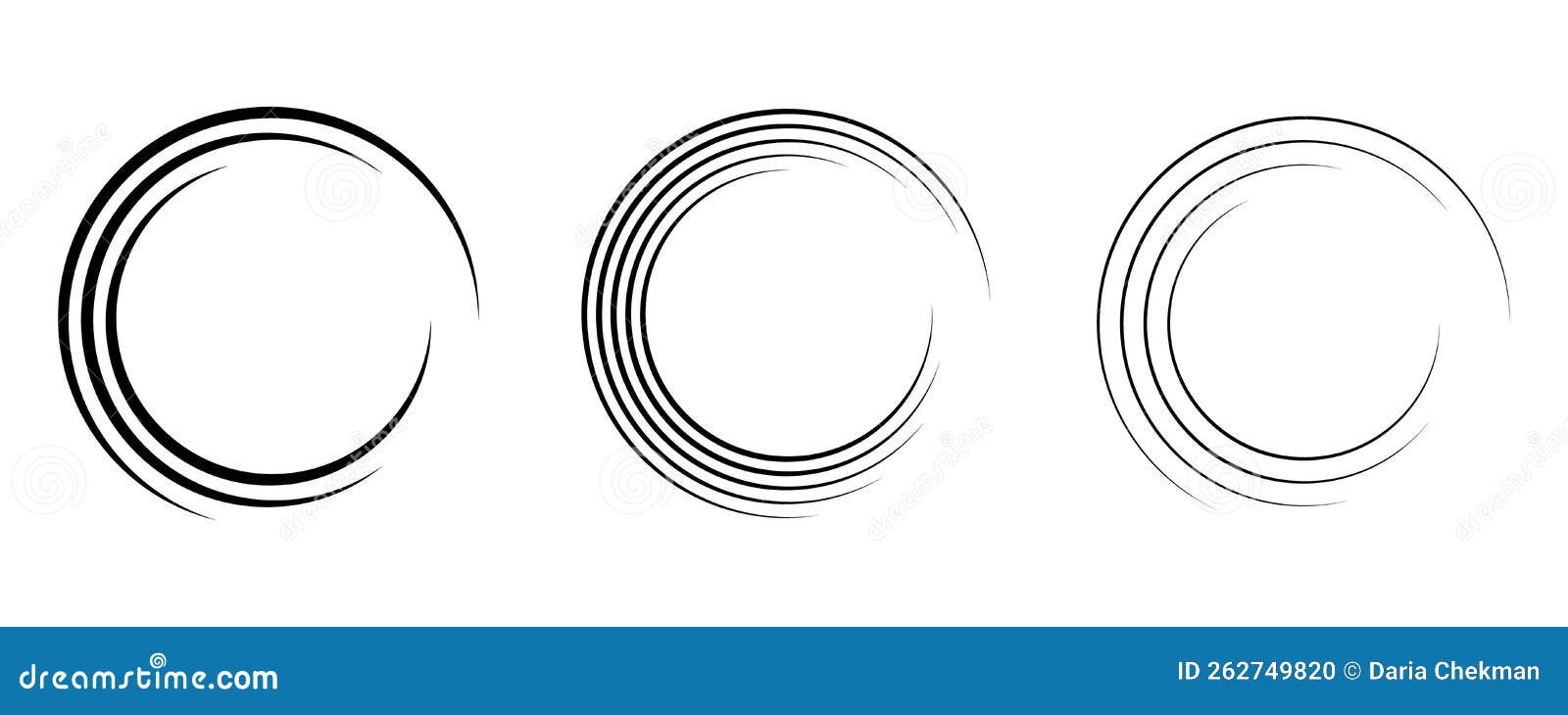 Set the Speed Lines Frame in the Shape of a Circle. Black Thick Speed ...