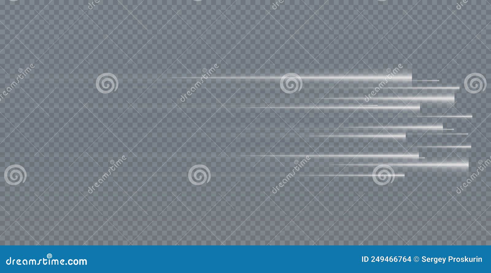 Set of Speed White Lines Isolate on Transparent the Background ...