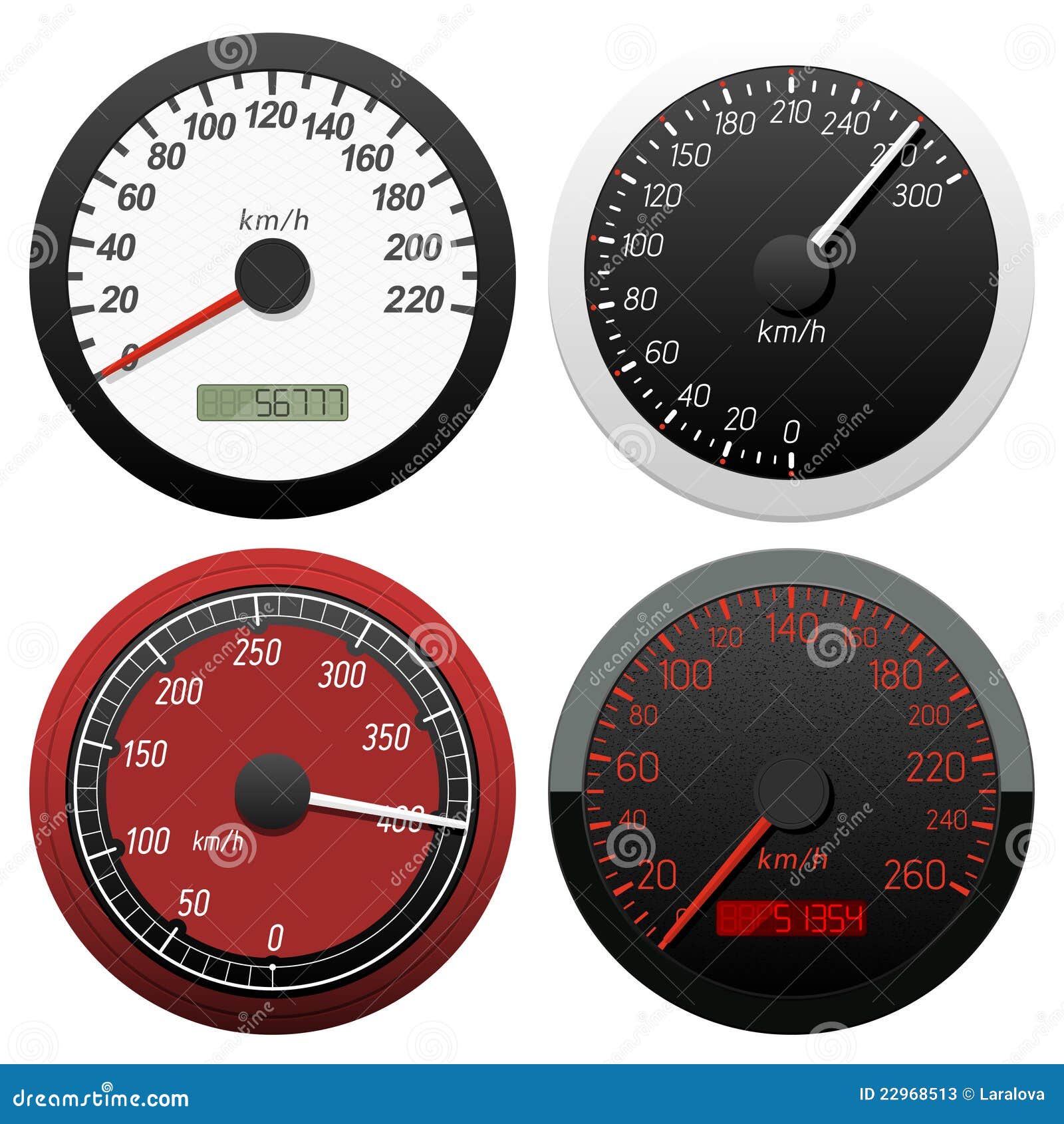 Set of speedometer stock vector. Illustration of black - 22968513