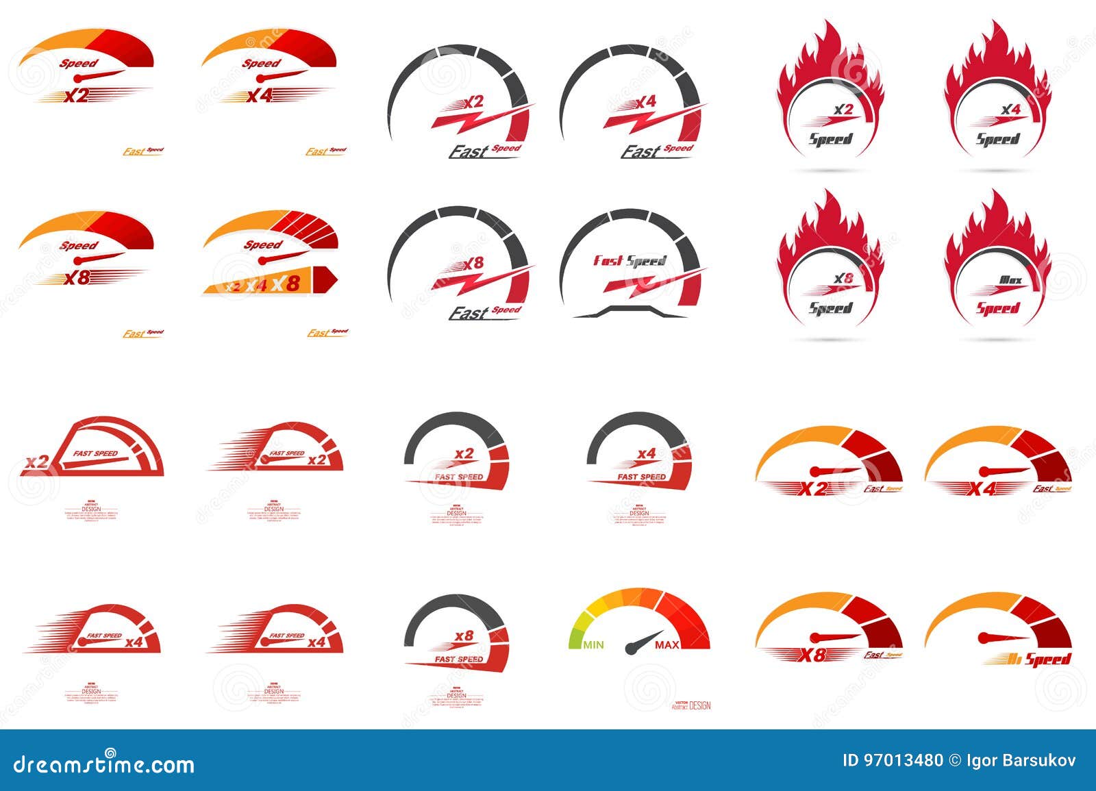Speedometer Scales On Black Background Cartoon Vector | CartoonDealer ...