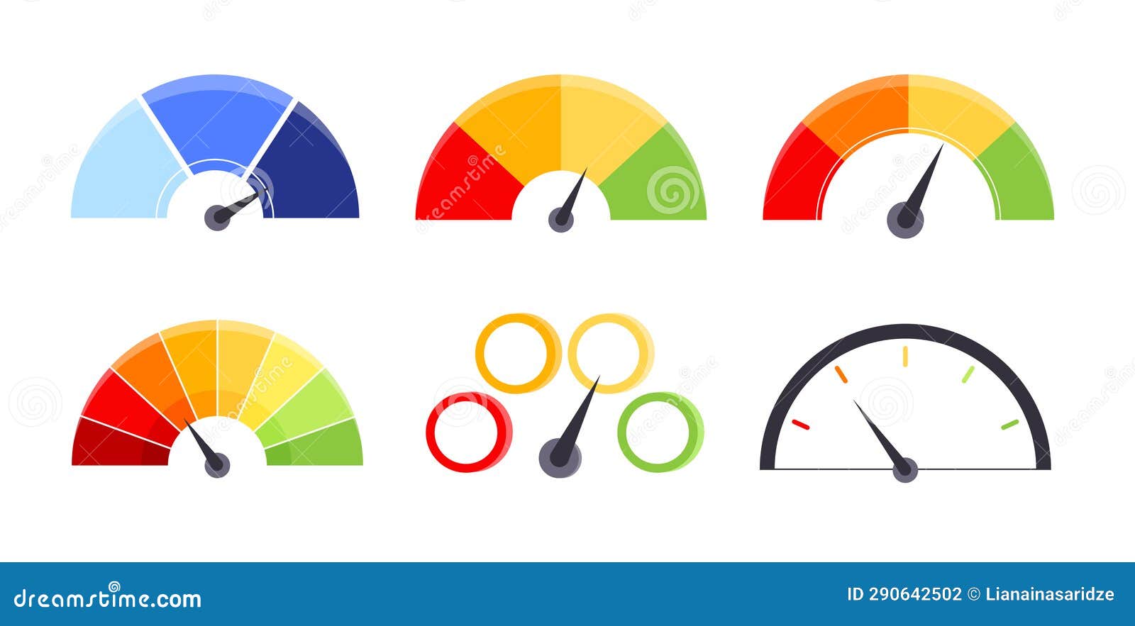 Set of Speedometers Vector Concept Stock Vector - Illustration of ...