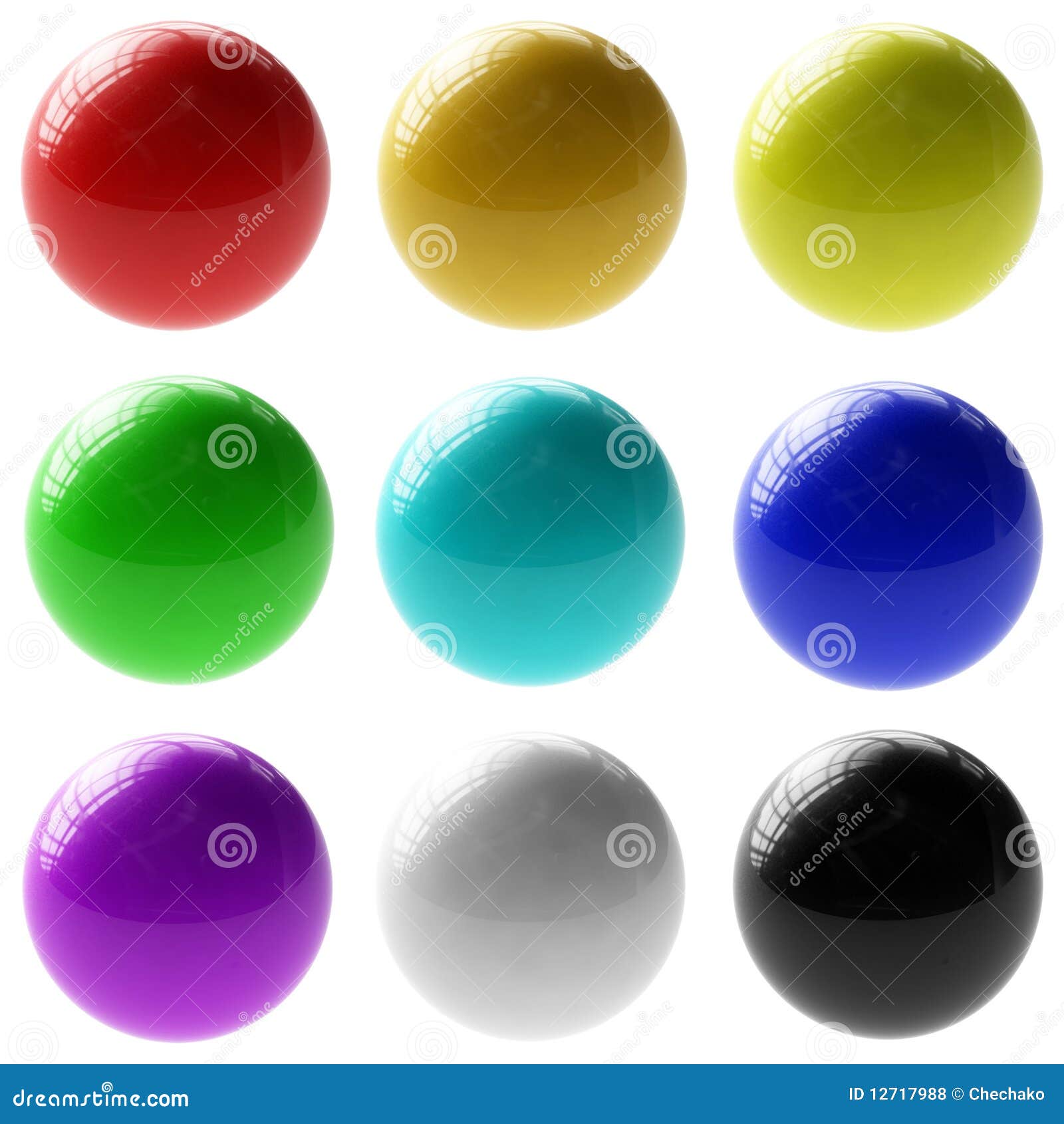 Set of spheres stock illustration. Illustration of abstract - 12717988