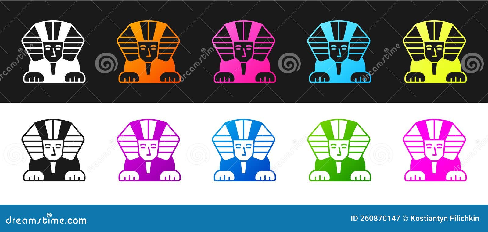 Sphinx - Mythical Creatures Of Ancient Egypt Cartoon Vector ...