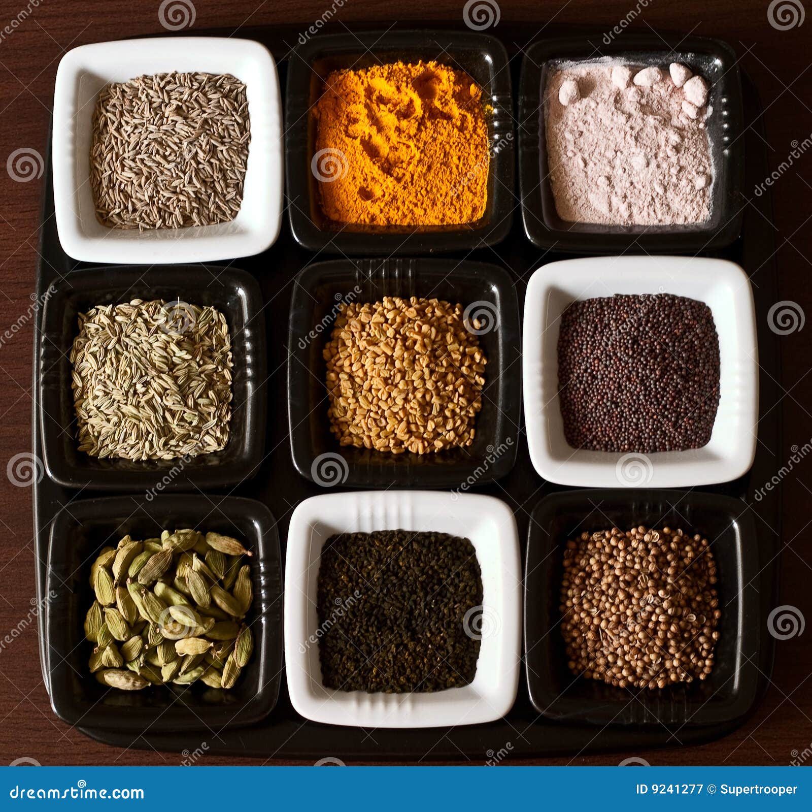 Set of spices stock image. Image of cardamoms, methi, grounded - 9241277