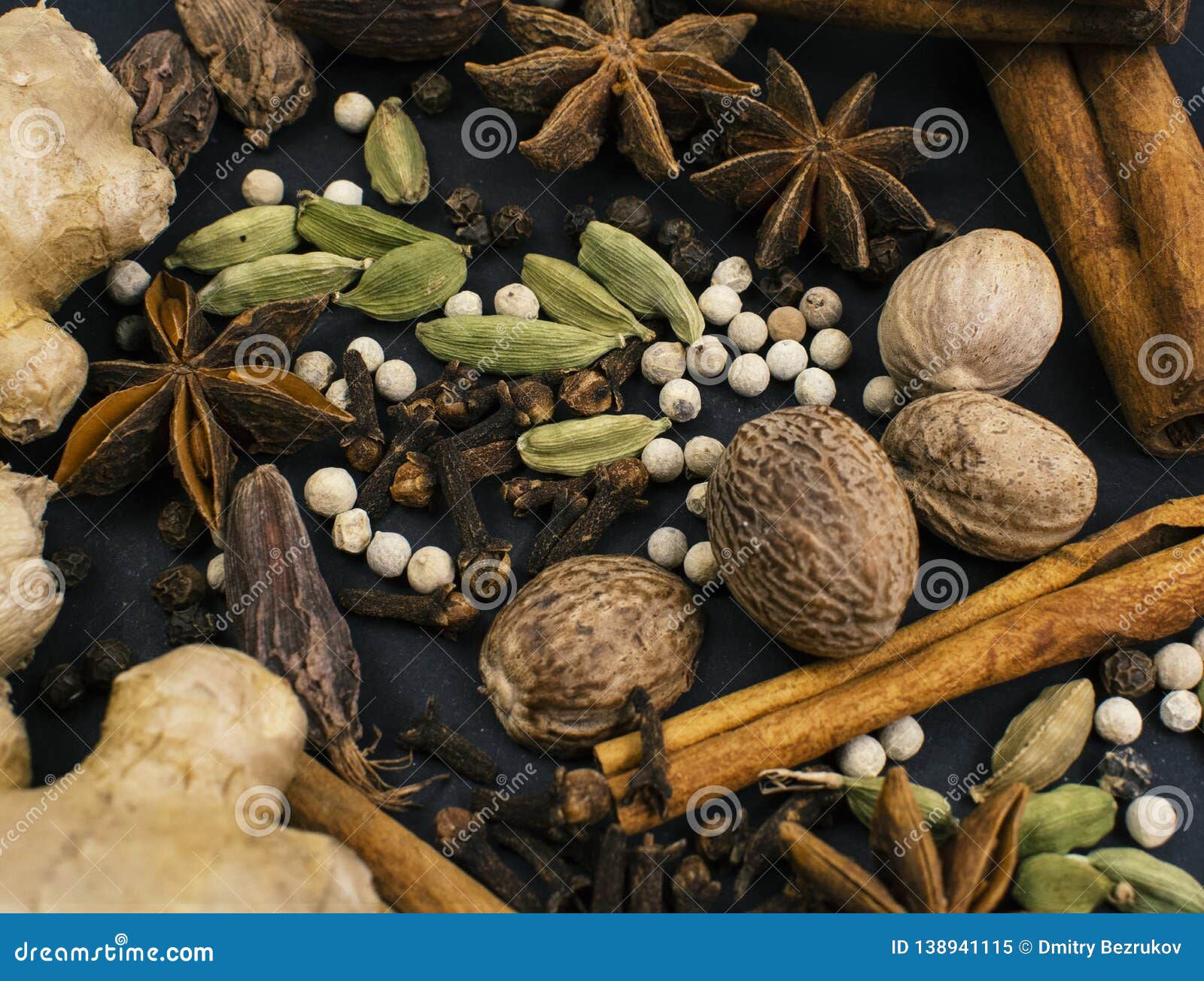 Set of Spices for Masala Tea Stock Image - Image of seasoning, natural ...
