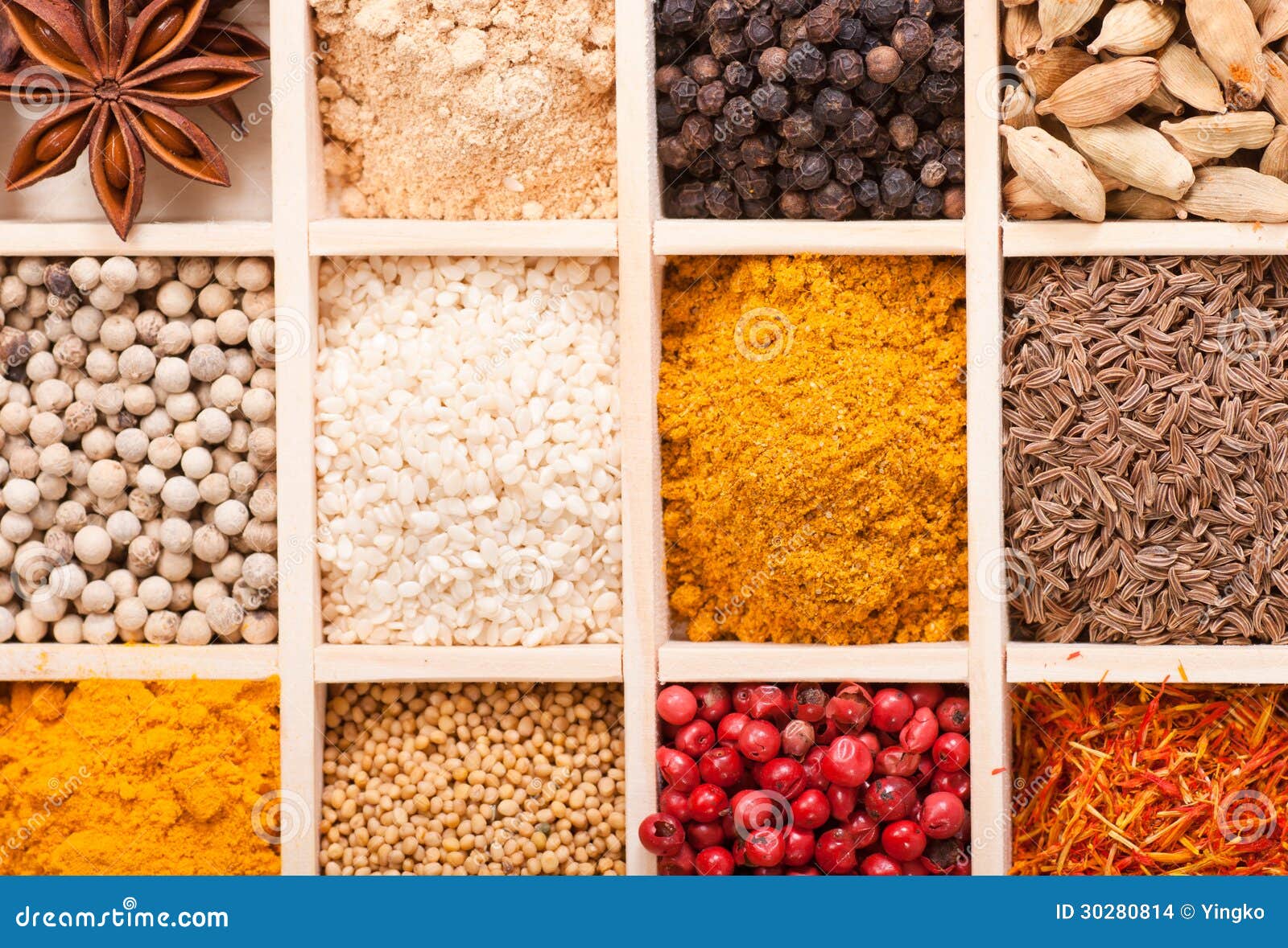 Set of spices stock photo. Image of nutmeg, black, asia - 30280814