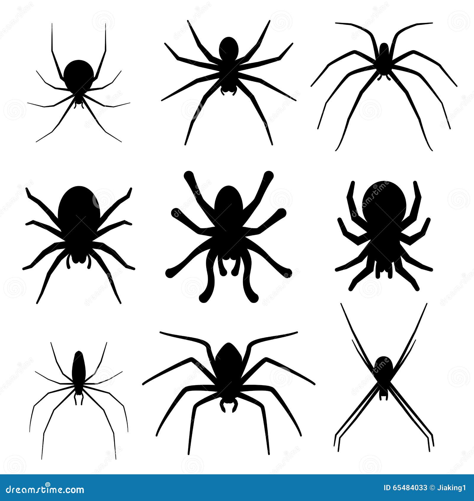 Spider Web Silhouette Vector Set | CartoonDealer.com #80877440