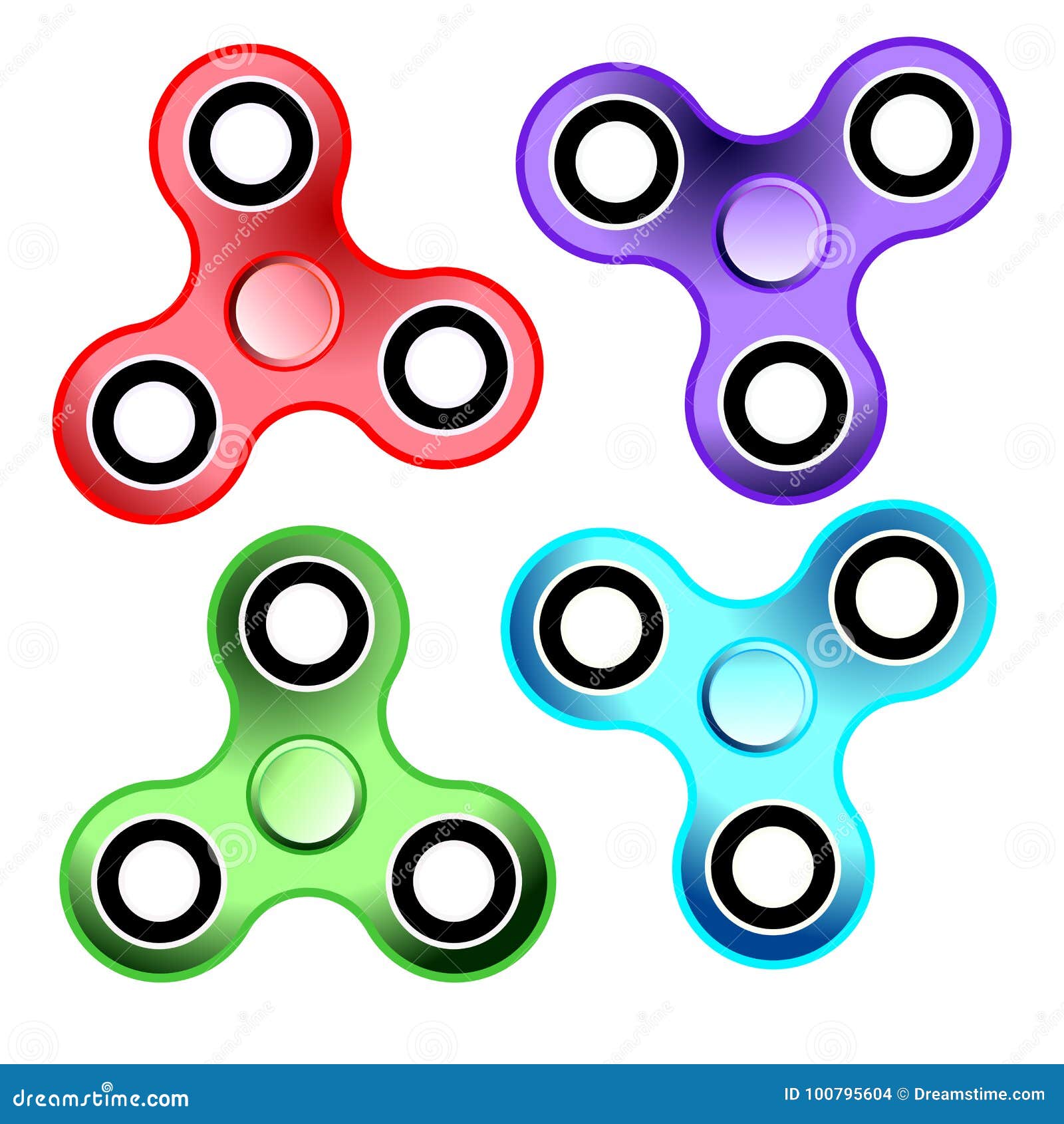 Set of spinner icons stock illustration. Illustration of trend - 100795604