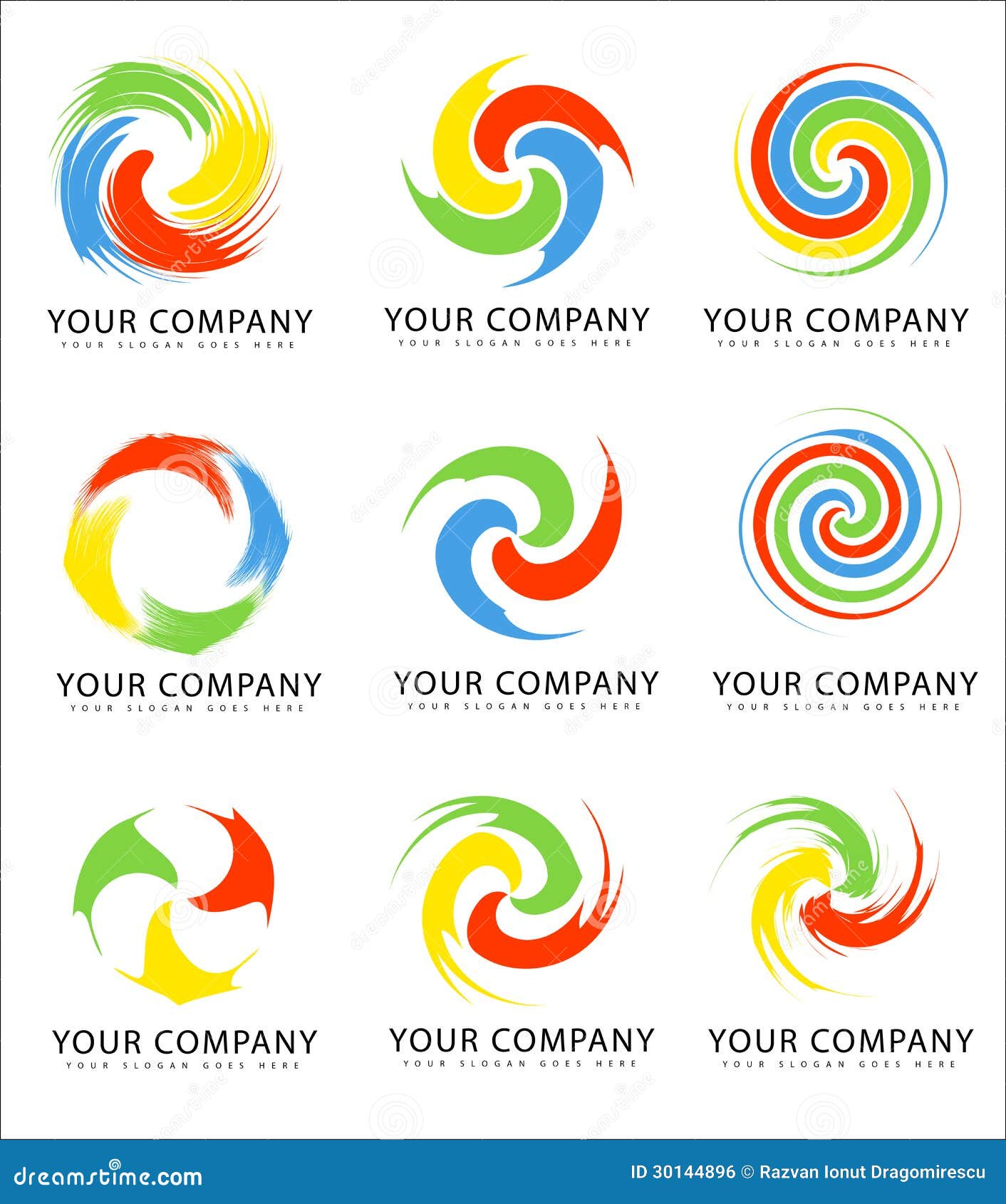 Swirl Logo Collection stock vector. Illustration of commerce - 30144896