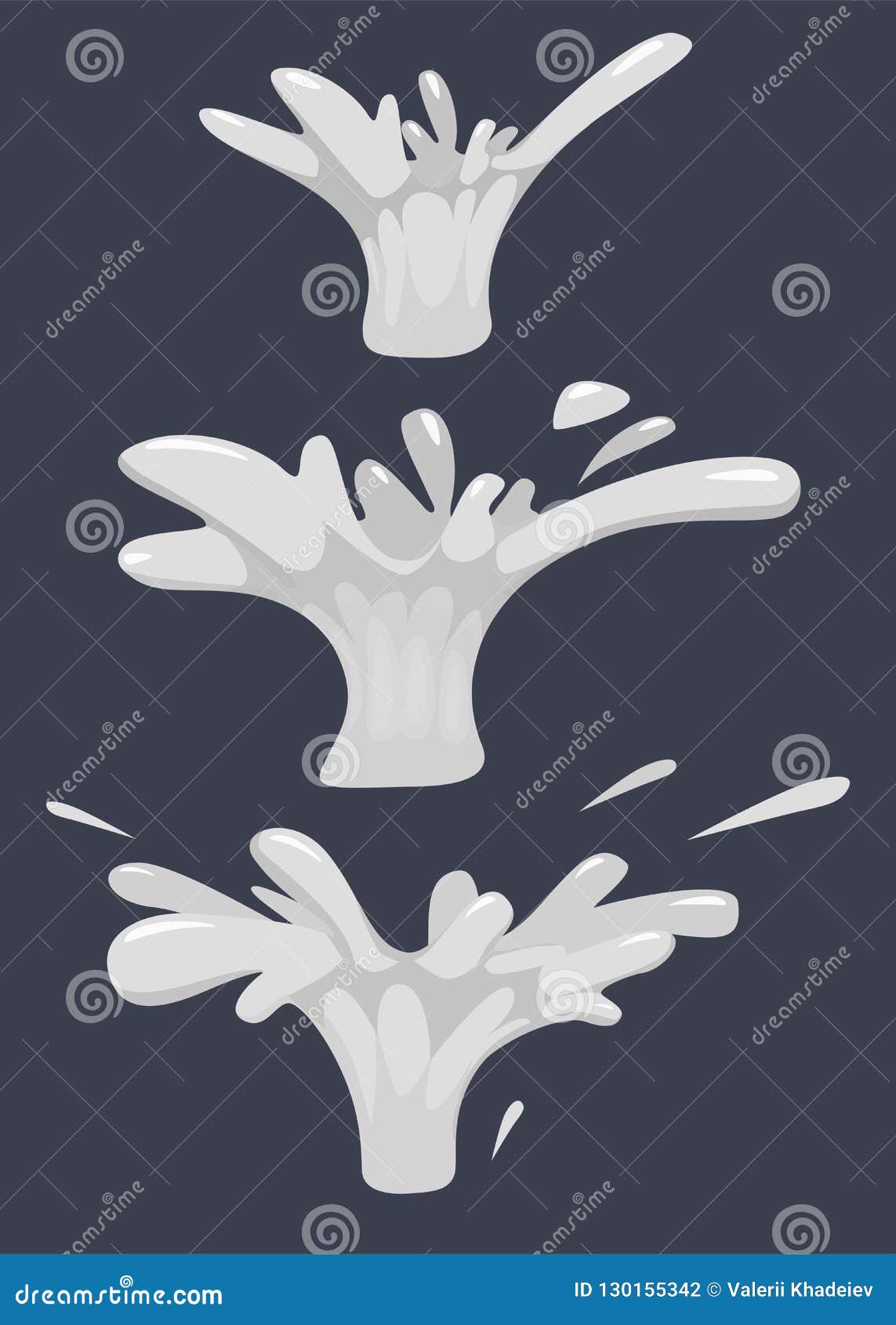 Set Splash of Liquid, Water, Splutter. for Illustrations, Animation ...