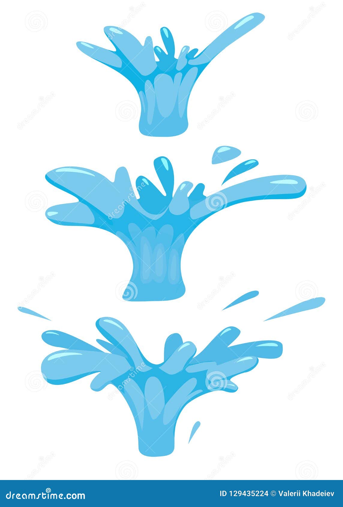 Set Splash of Liquid, Water, Splutter. for Illustrations, Animation ...