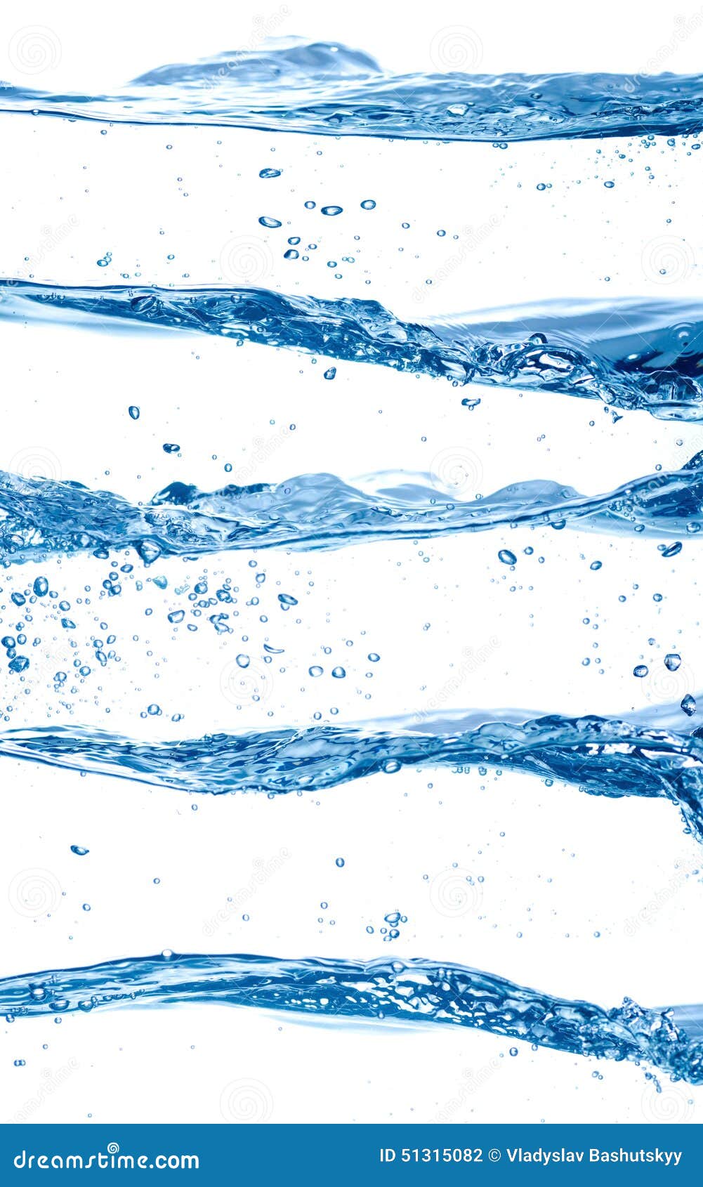 Set of Splashing Water Waves, Isolated on the Stock Photo - Image of ...