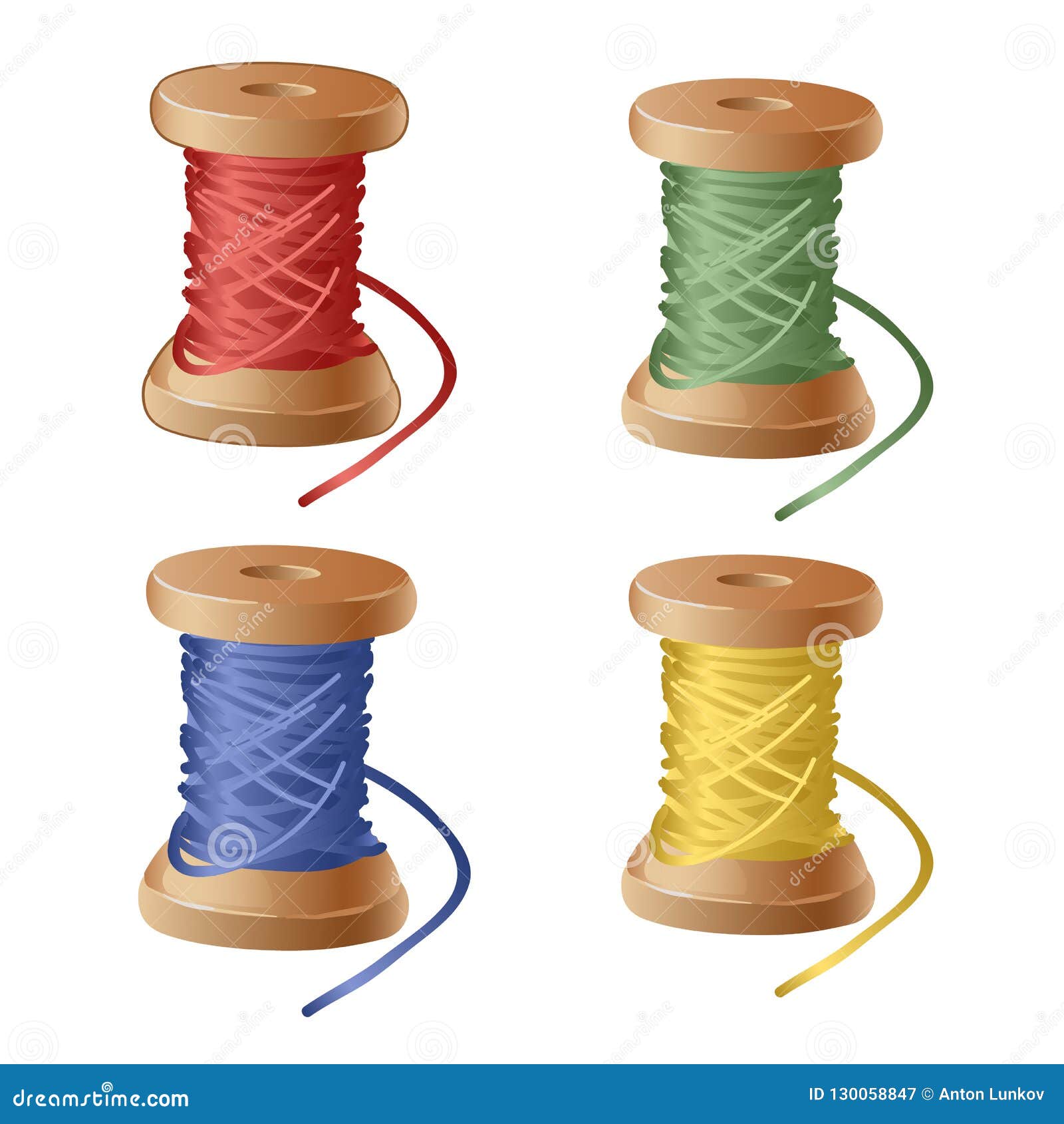 Spool Thread Isolated White Background Stock Illustrations – 3,545 ...